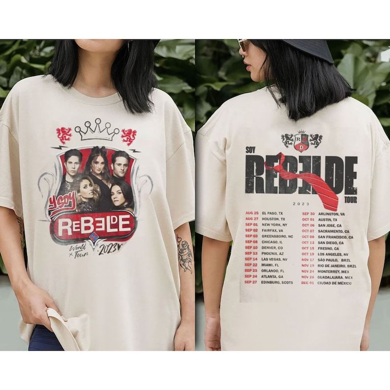 Soy Rebelde T-shirt, RBD Tour Shirt, RBD Concert Shirt - Inspire Uplift