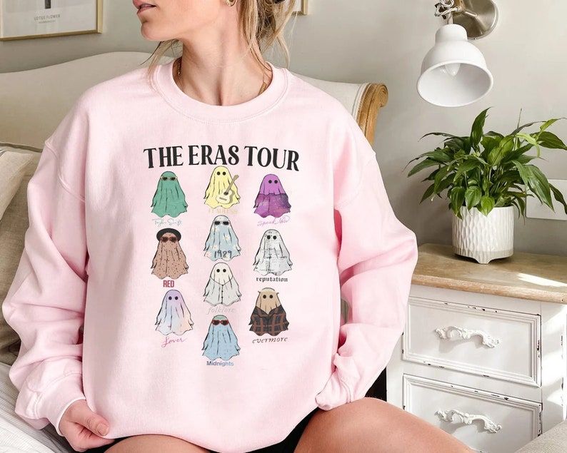 The Eras Tour Cute Ghosts Sweatshirt,Cute Ghost Tour,TS Eras - Inspire ...