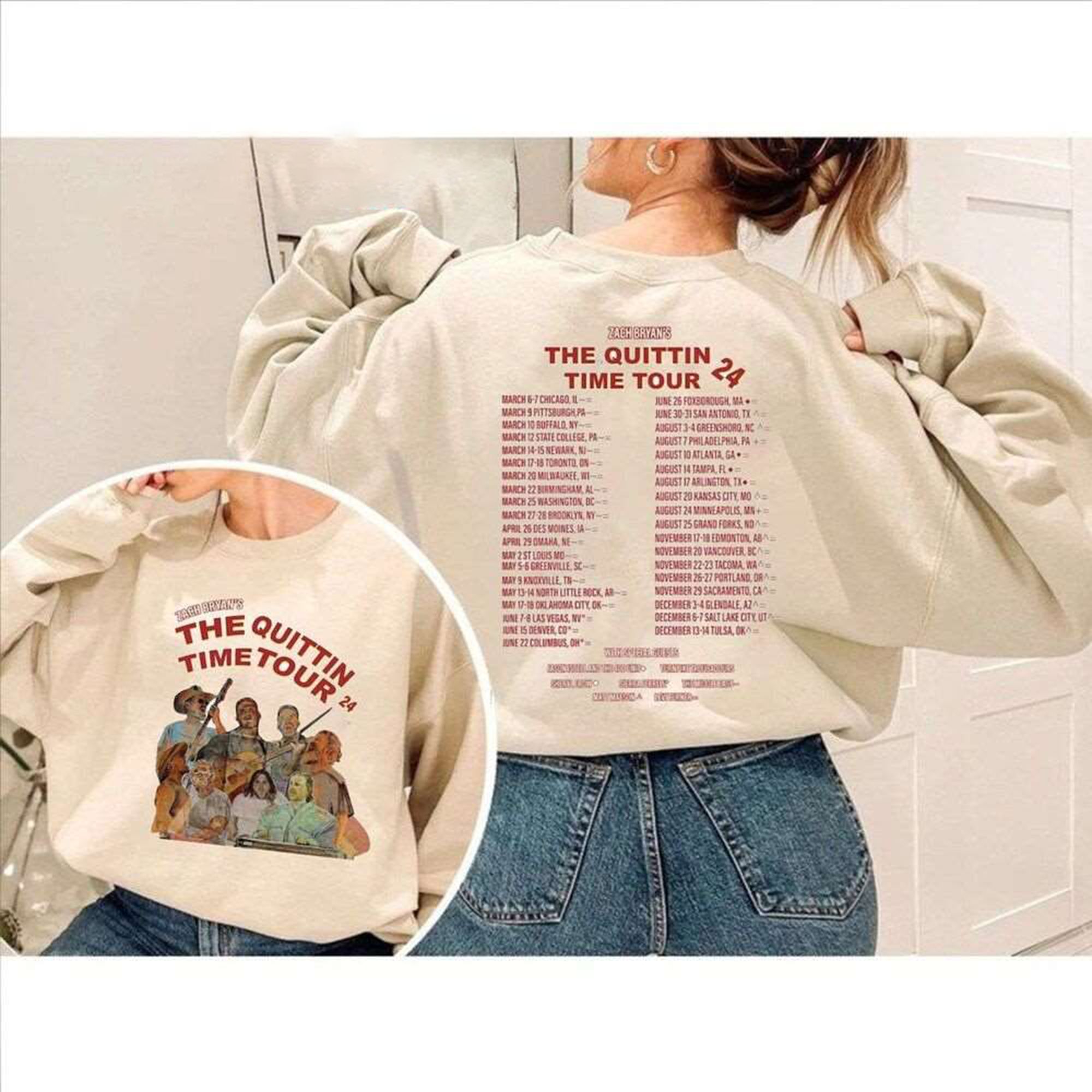 Zach Brown Band The Quittin' Time Tour 2024 Retro Vintage st - Inspire ...