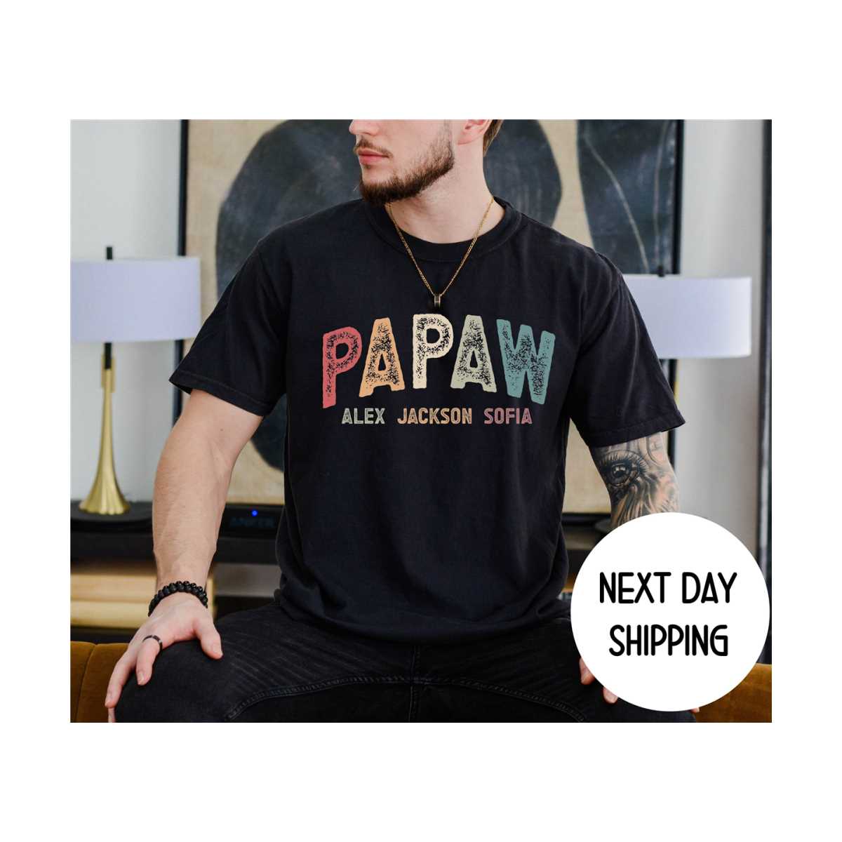 PAPAW Shirt, Custom Grandpa and Grandkids Shirt, Papaw Birth | Inspire ...