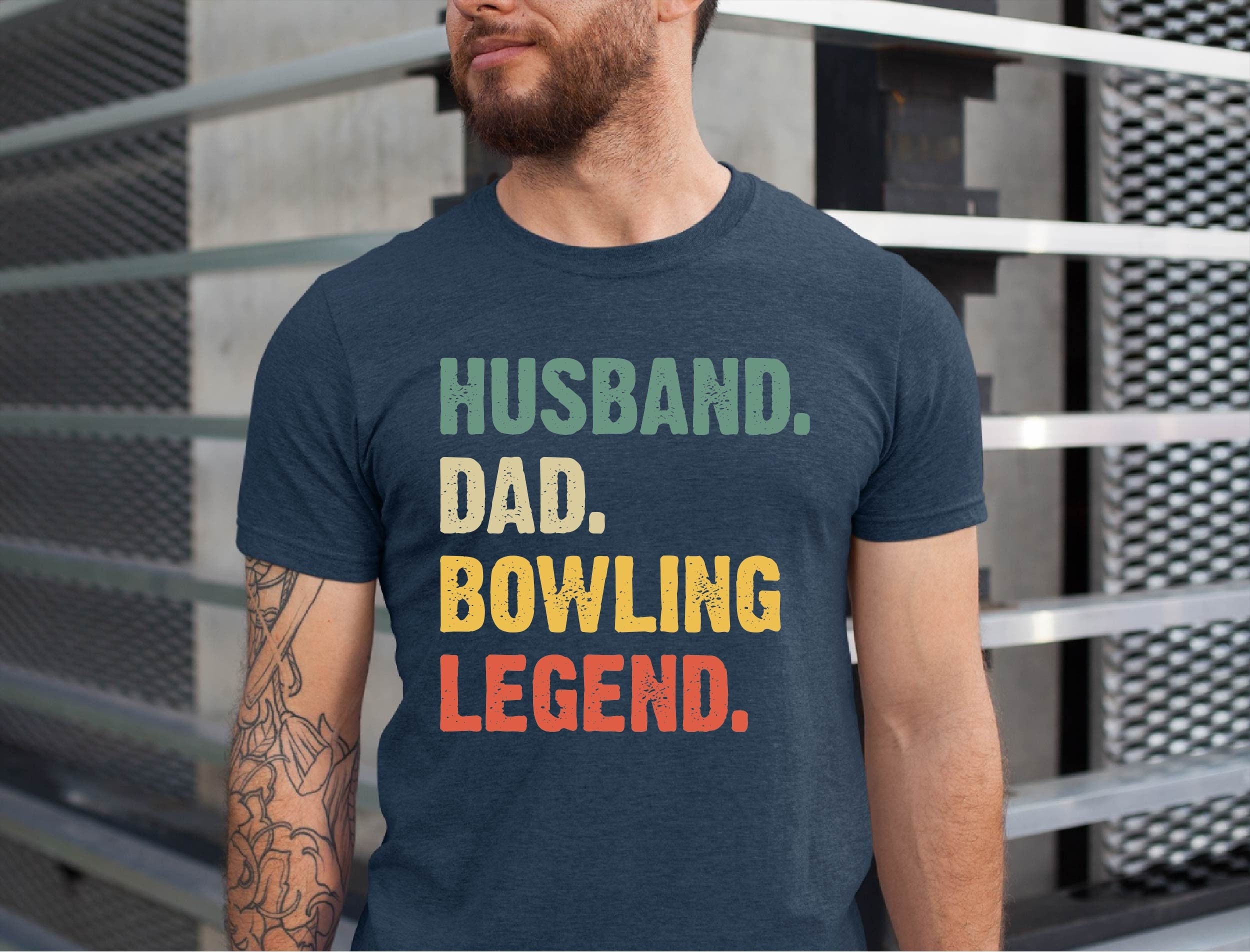 Husband Dad Bowling Legend, Bowling Dad Fathers Day Shirt, B | Inspire ...