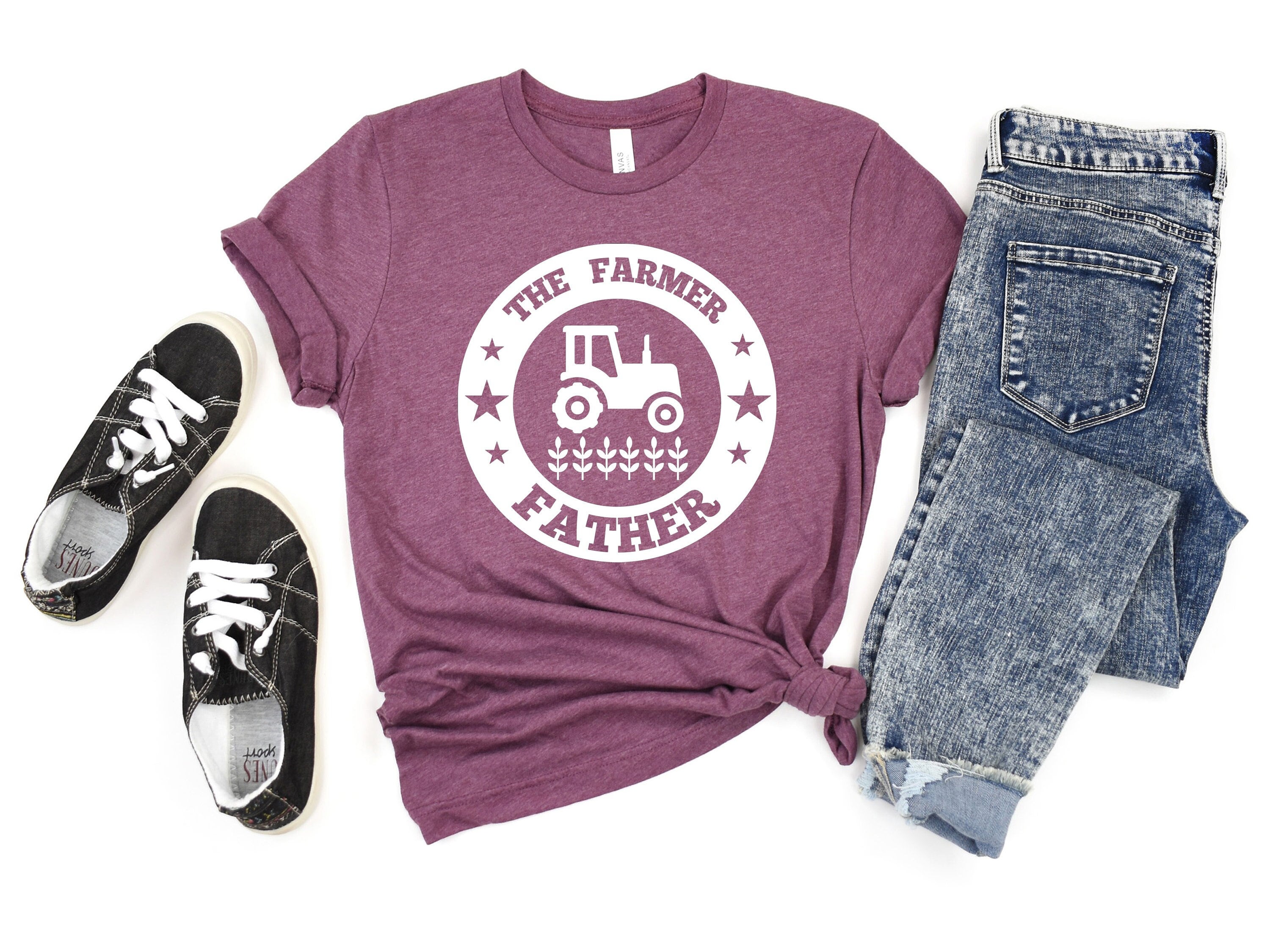 The Farmer Father Shirt, Fathers Day Shirt, Farming Tractor - Inspire ...