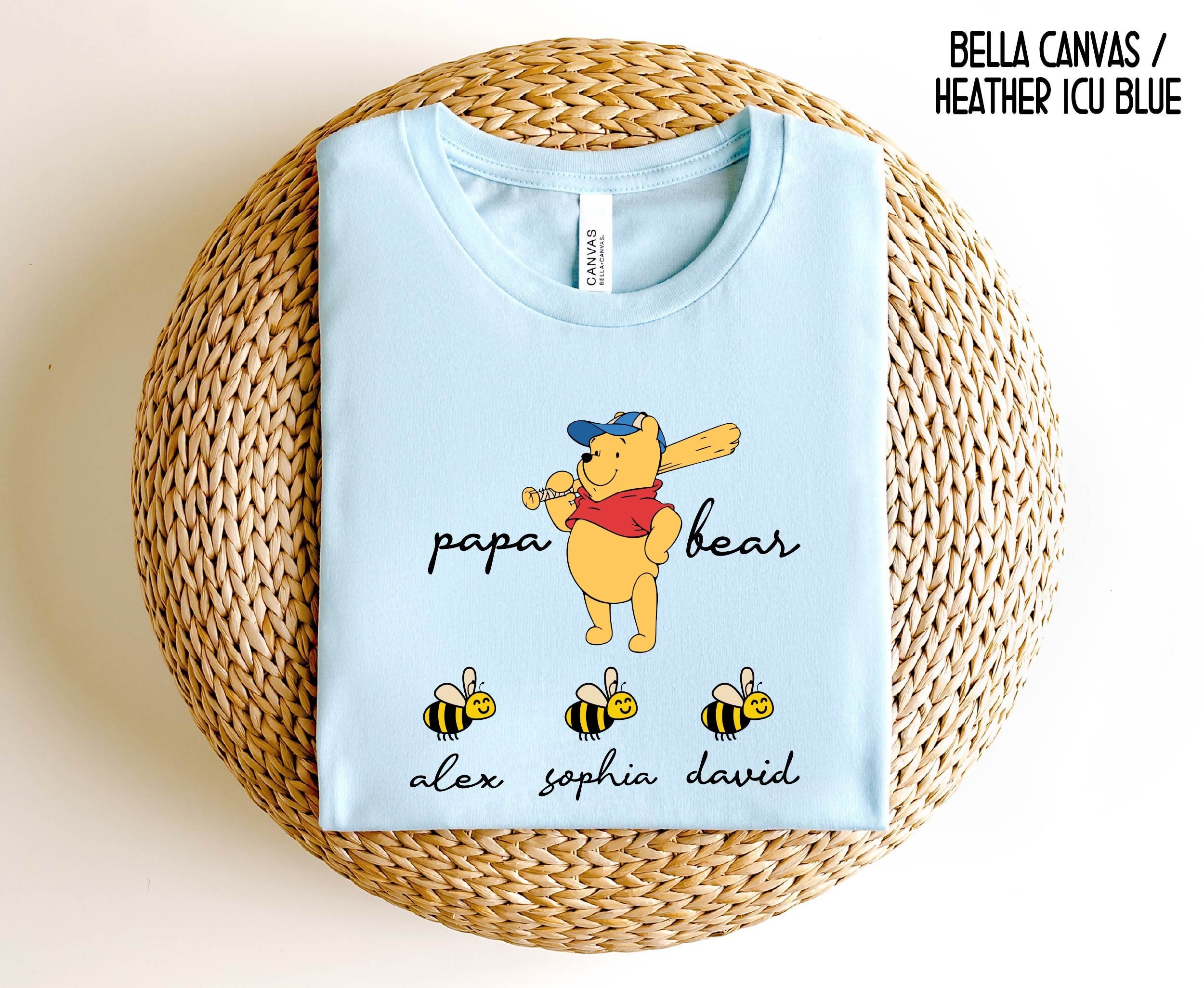 Custom Papa Bear Shirt, Papa With Kids Name Tshirt, Personal | Inspire ...
