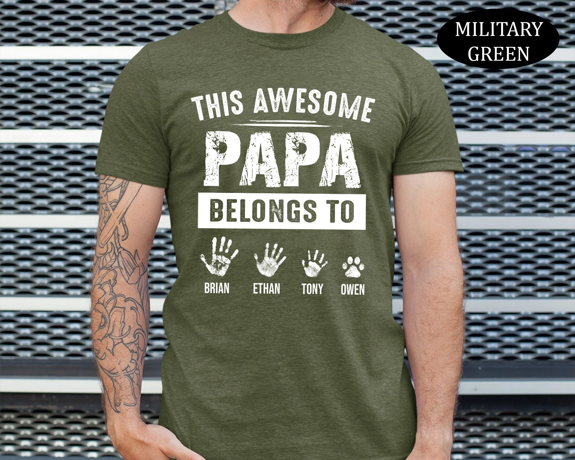 Personalized Papa Shirt, Fathers Day Gift, Fathers Day Shirt | Inspire ...