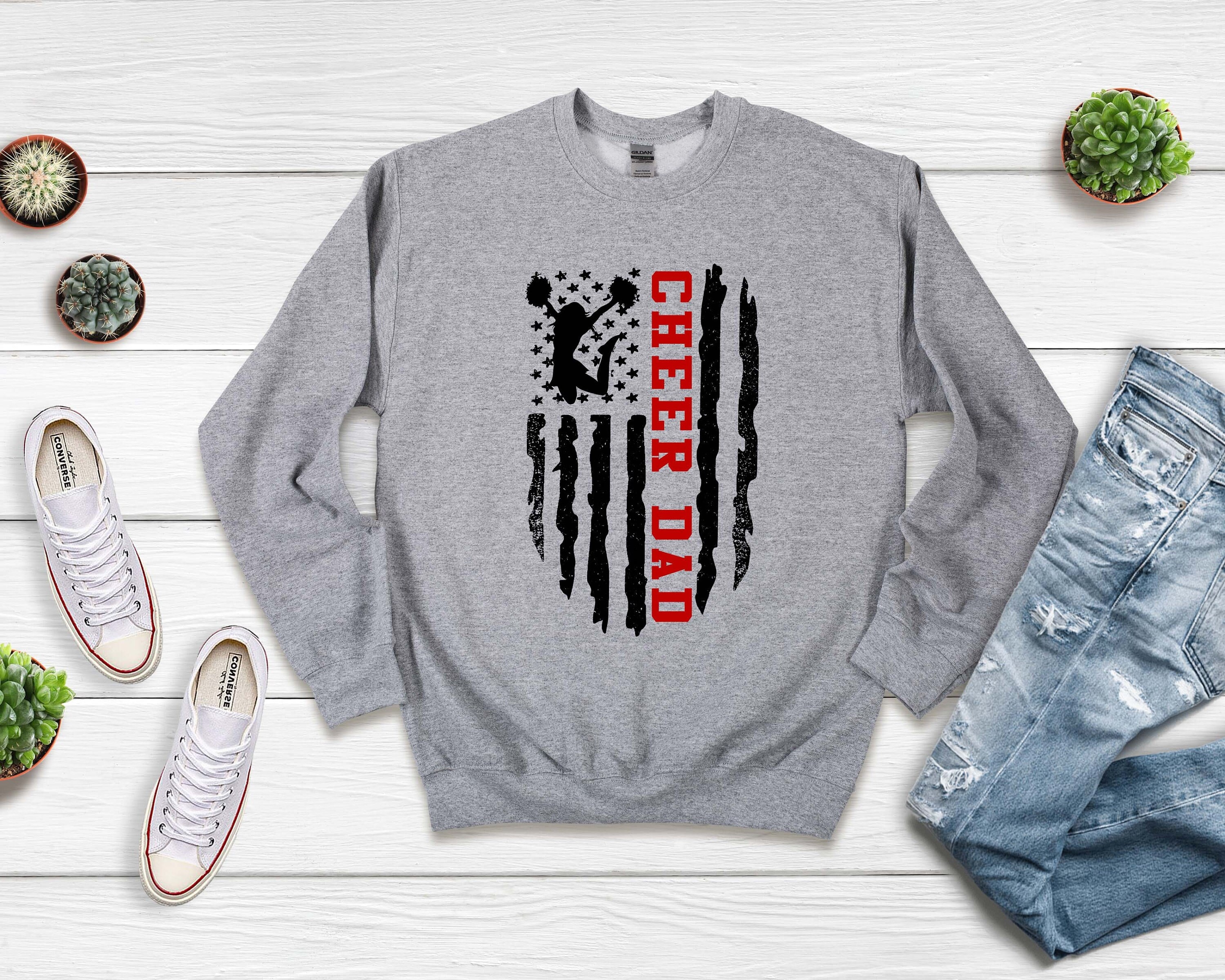 Custom Cheer Dad Sweatshirt, Cheer Dad Sweat, Cheer Dad Gift - Inspire ...
