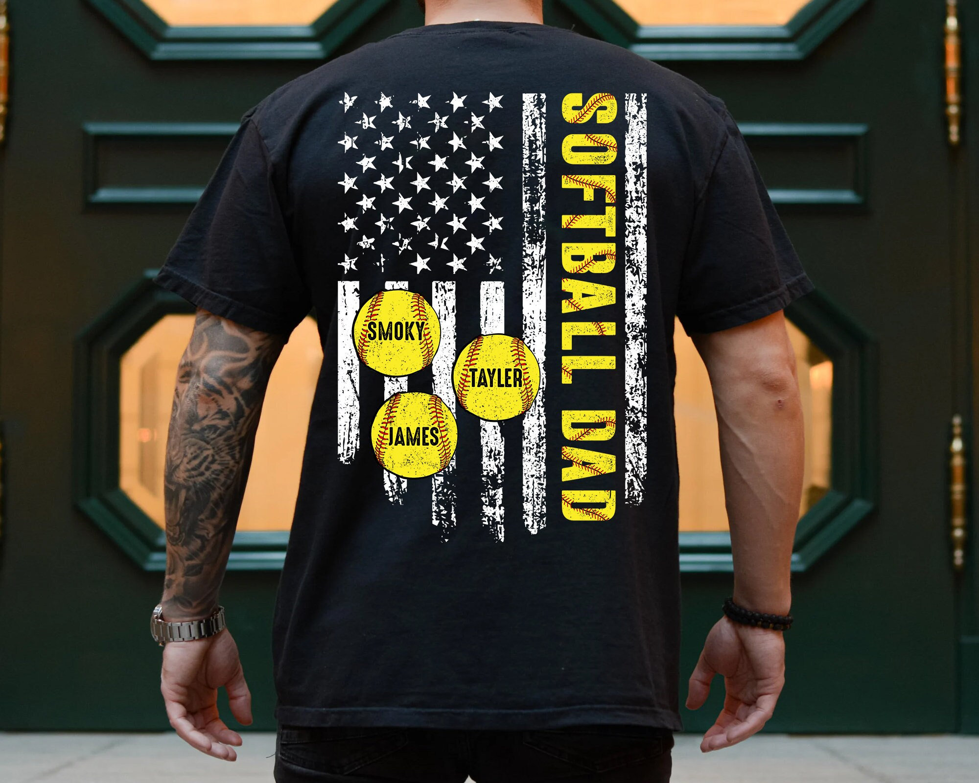 Personalized Softball Dad Shirt, Custom Softball Season Swea | Inspire ...