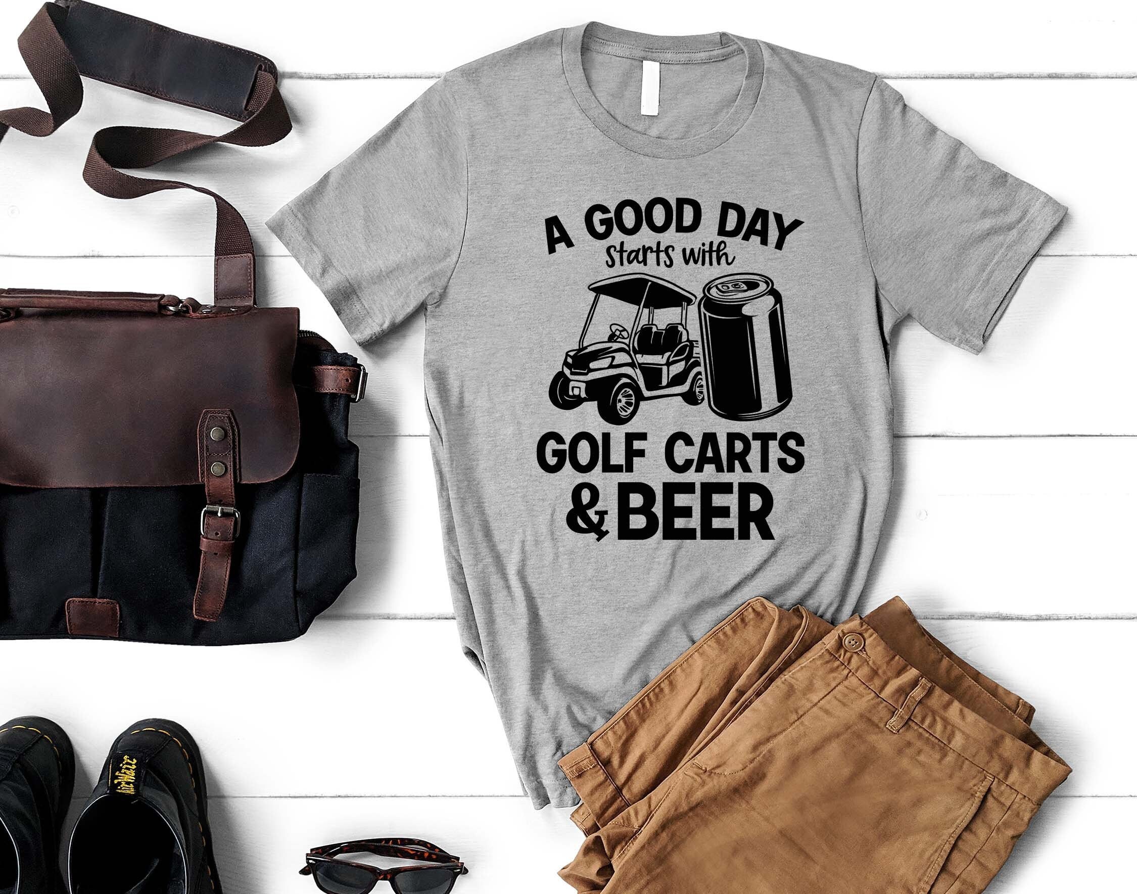 A Good Day Begins With Golf & Beer, Retro Golf Shirt, Golfin - Inspire ...