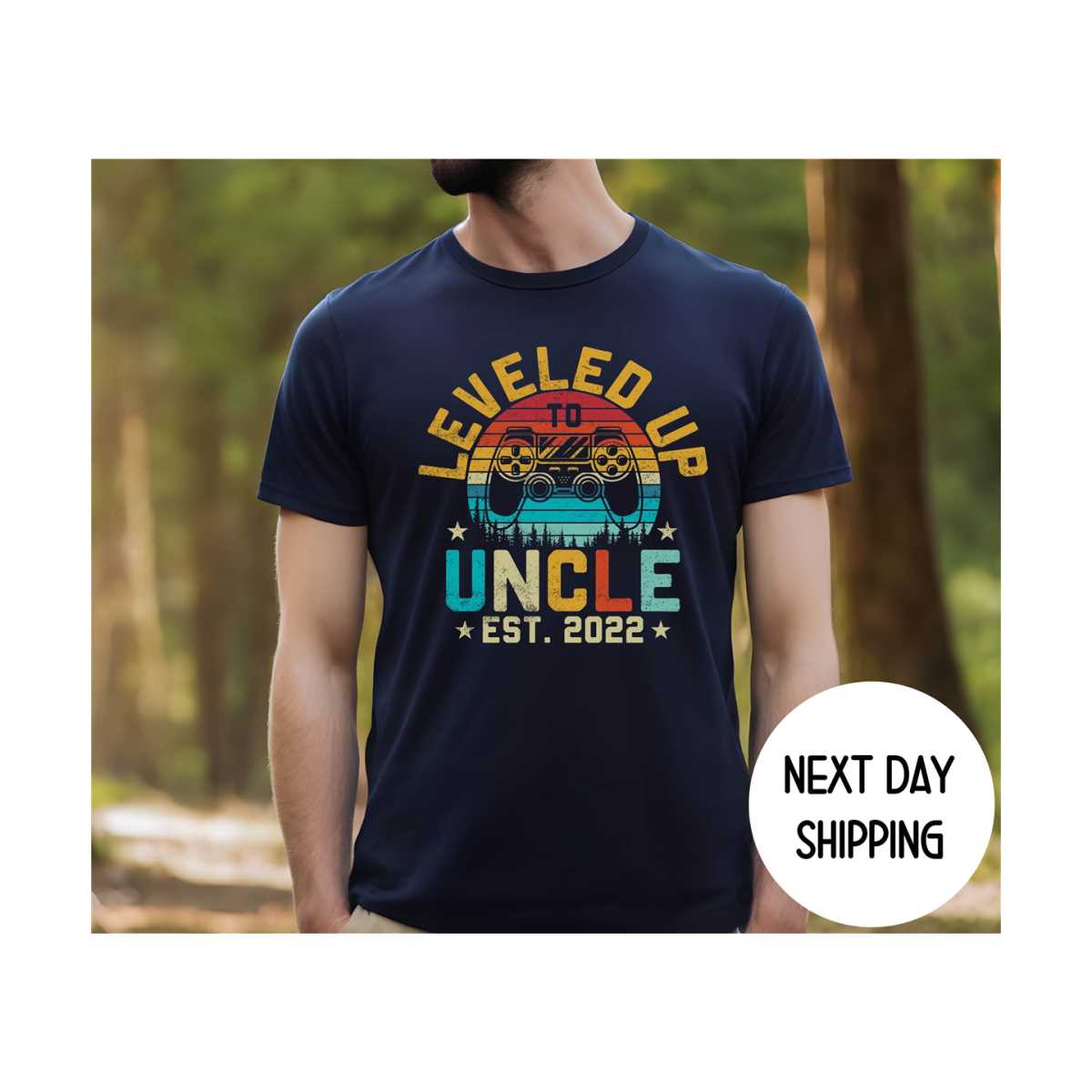 Retro Uncle Shirt ,New Uncle Gift, Leveled Up To Uncle Tee, | Inspire ...