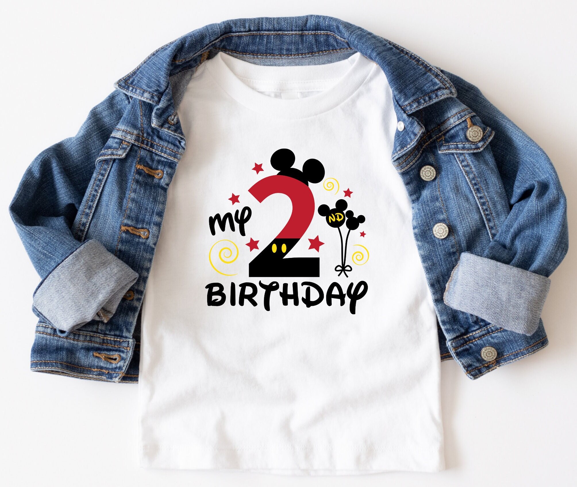 My 2nd Birthday, Mickey Second Birthday Tee, Two Birthday Sh | Inspire ...