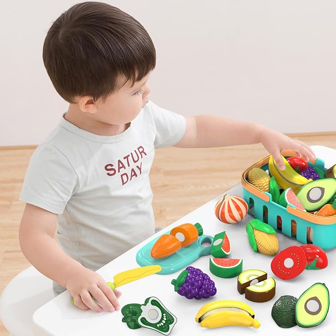 Cutting Play Food Toys For Kids, Pretend Play Kitchen Access | Inspire ...