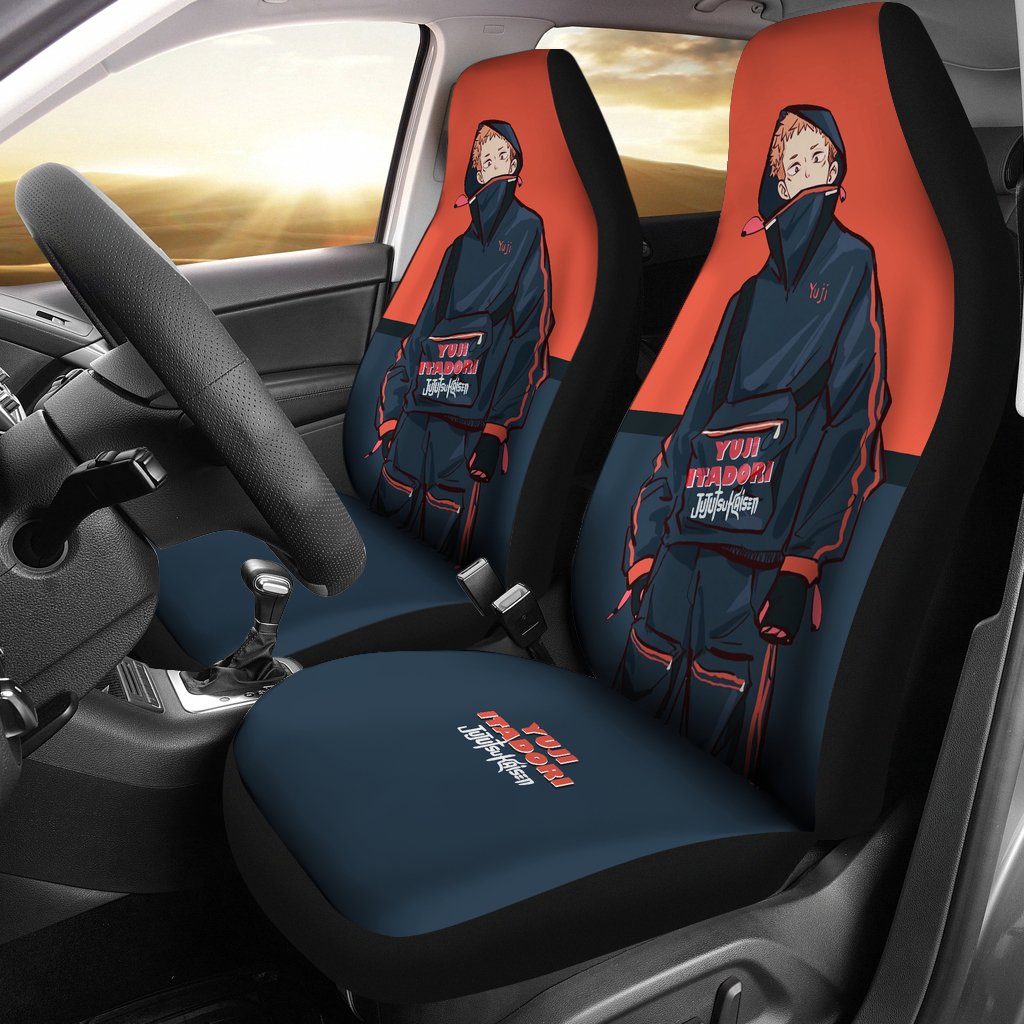 Yuji Itadori Style Car Seat Covers Fan Art Jujutsu Kaisen An - Inspire ...