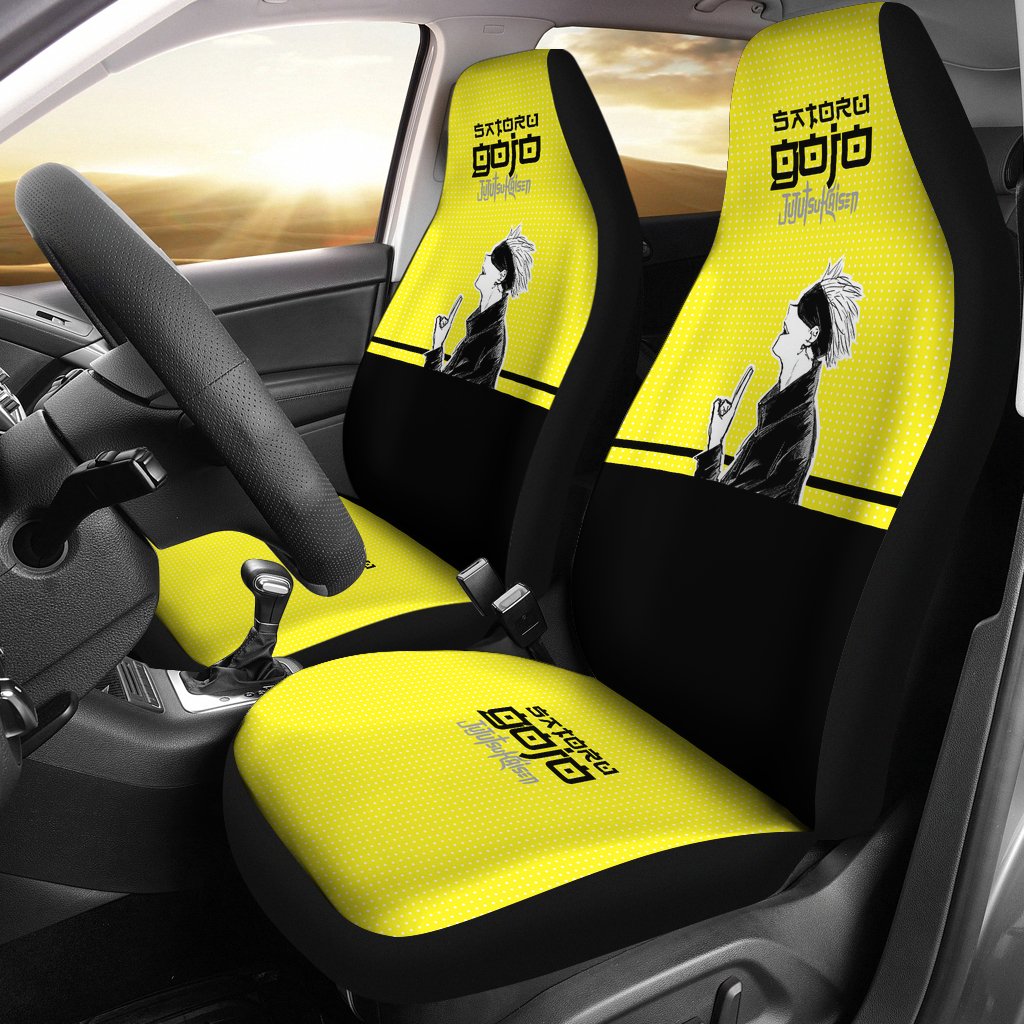 Satoru Gojo Jujutsu Yellow Kaisen Car Seat Covers Anime Seat - Inspire ...