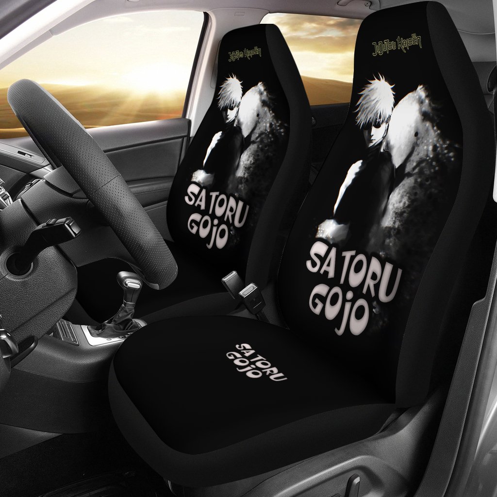 Satoru Gojo Dark Jujutsu Kaisen Car Seat Covers Anime Yellow - Inspire ...