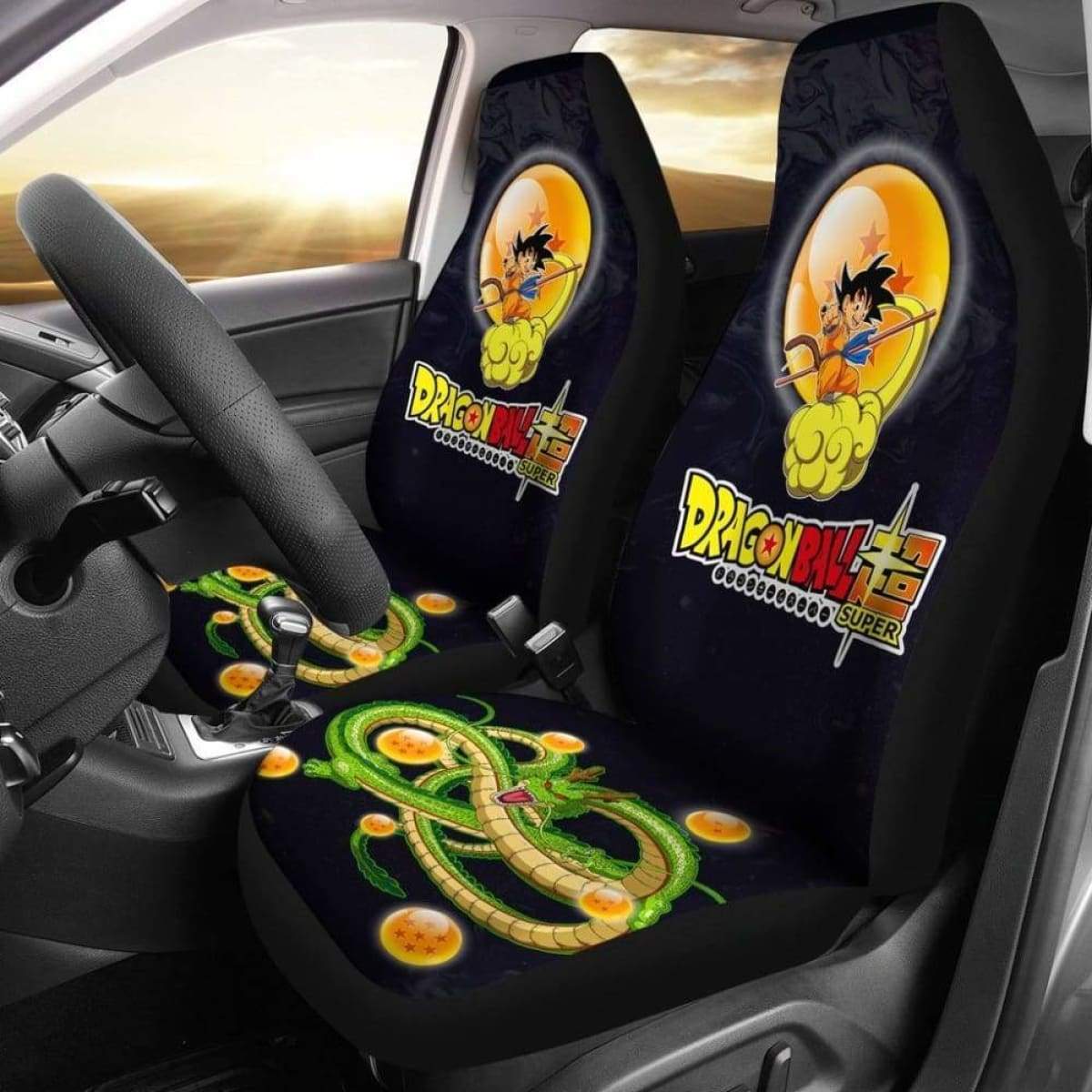 Goku Flying Shenron Dragon Ball Anime Car Seat Covers - Inspire Uplift