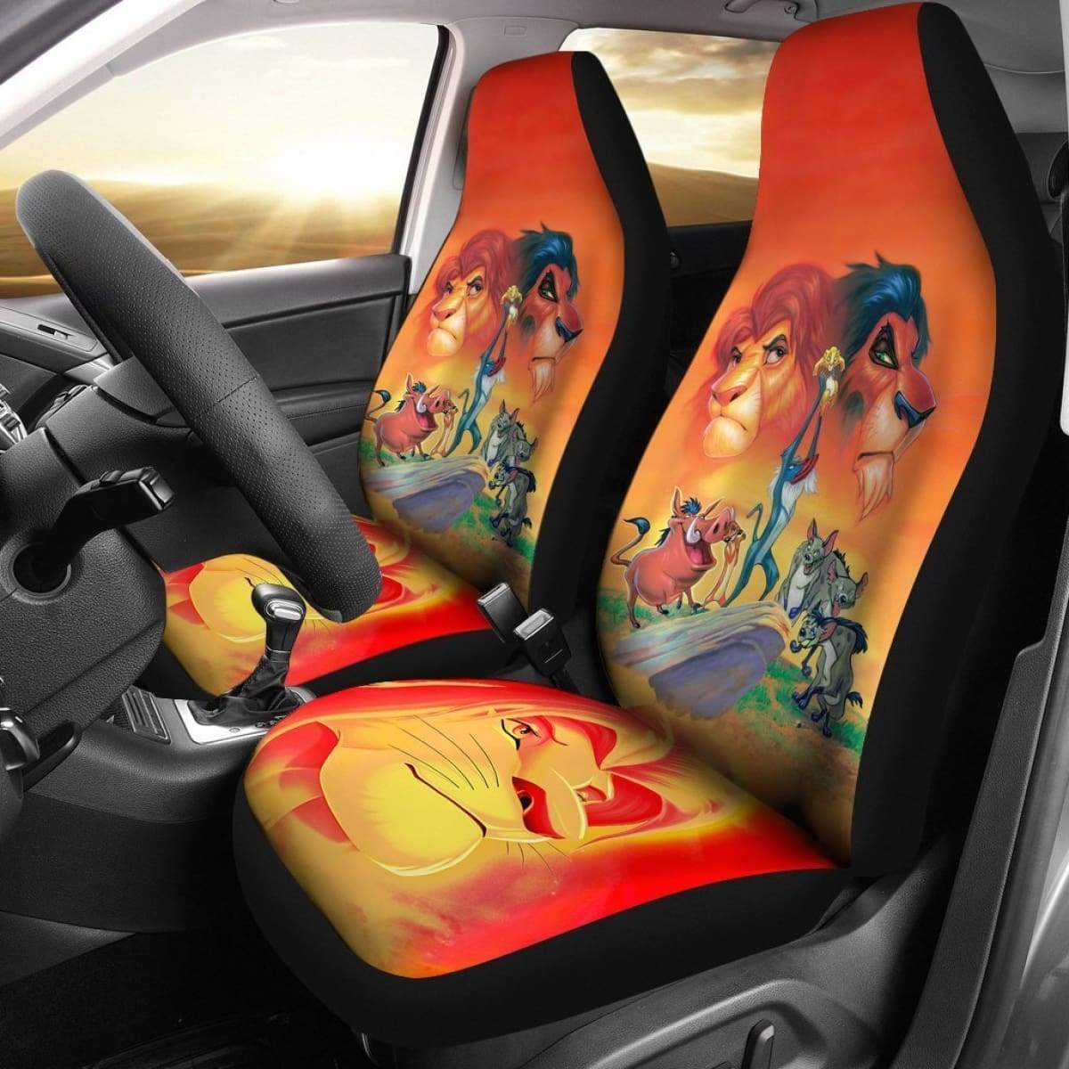 Mufasa Vs Scar The Lion King Car Seat Covers | Inspire Uplift