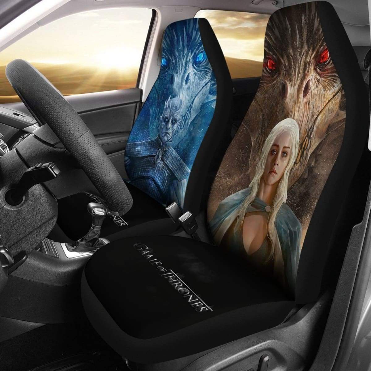 Mother Dragon Vs Night King Car Seat Covers For Fan Game Of | Inspire ...
