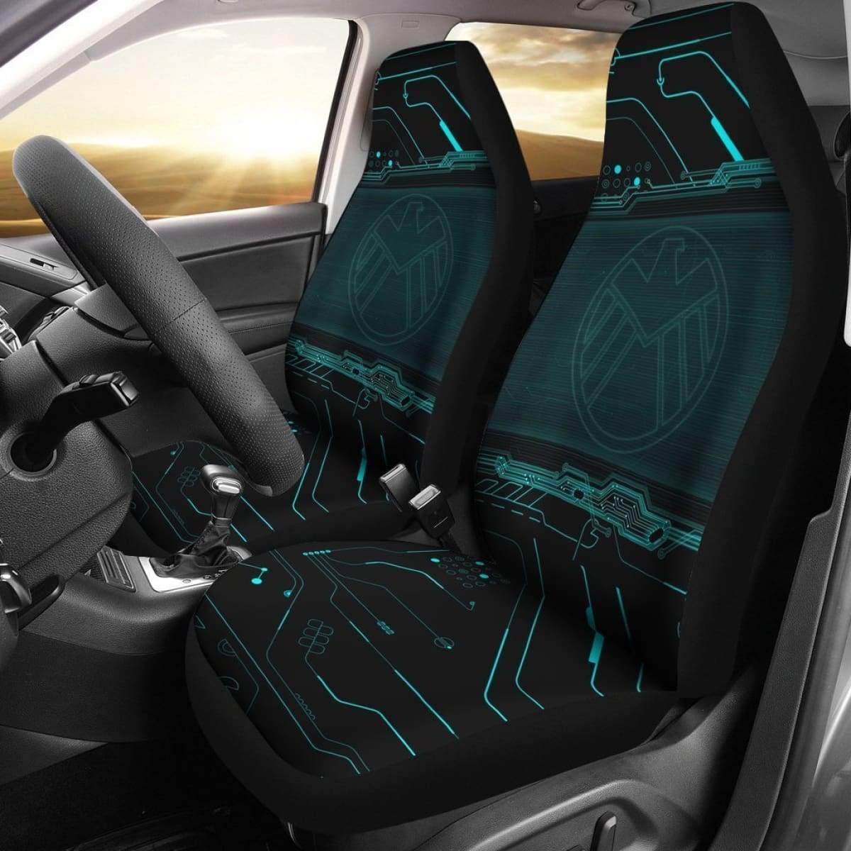 Agents Of Shield Logo Marvel Movie Car Seat Covers | Inspire Uplift