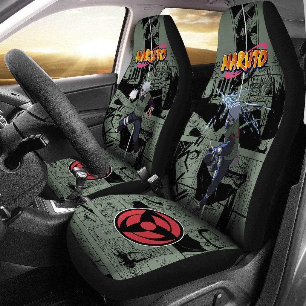 Kakashi Jutsu Car Seat Covers Custom Naruto Anime Car Access | Inspire ...