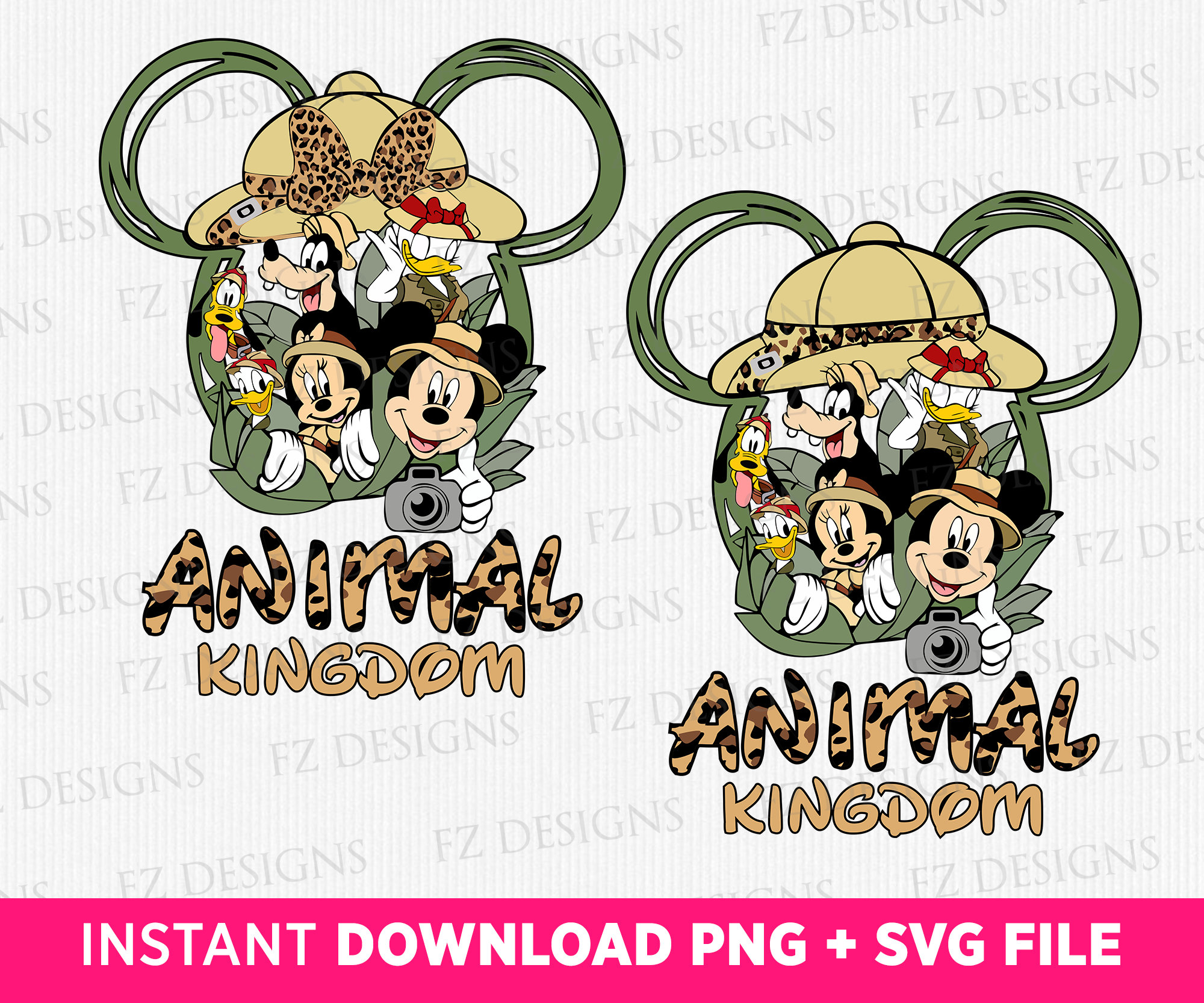 Animal Kindom Bundle Svg, Family Safari Tour Svg, Leopard Mo | Inspire ...