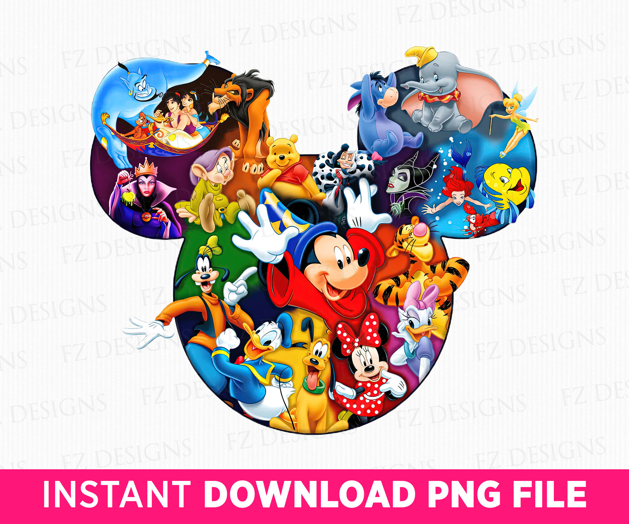 Mouse Head Multi Characters Png, Mouse and Friends Clipart, | Inspire ...