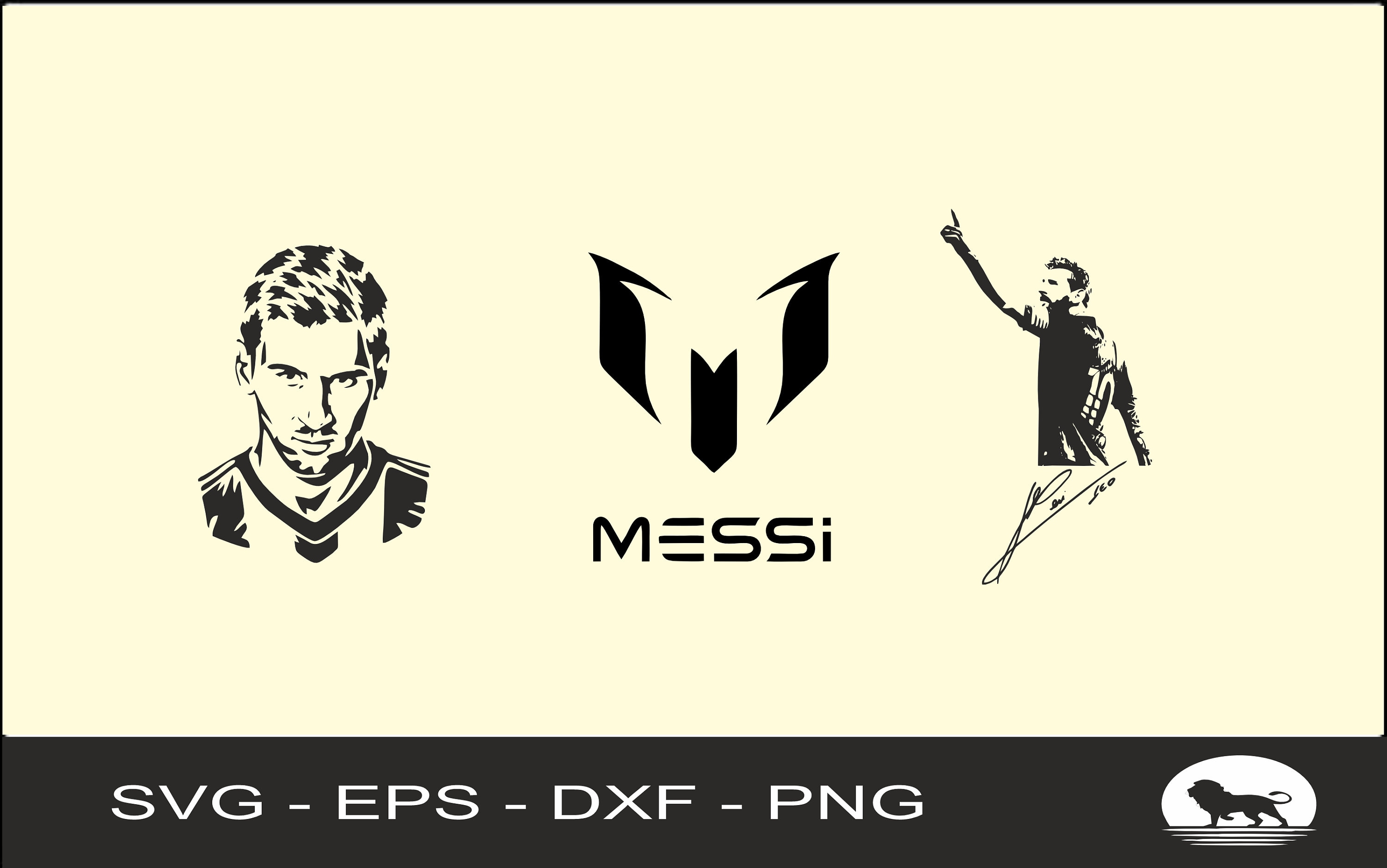 Messi SVG, Cutting File, Png Eps Dxf Digital Clipart, Great | Inspire ...