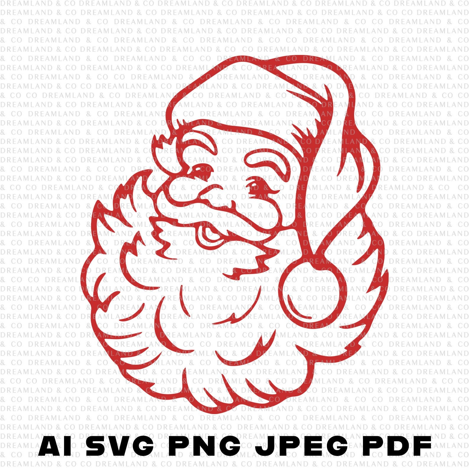 Vintage Santa svg, old school father christmas, Santa Face s | Inspire ...