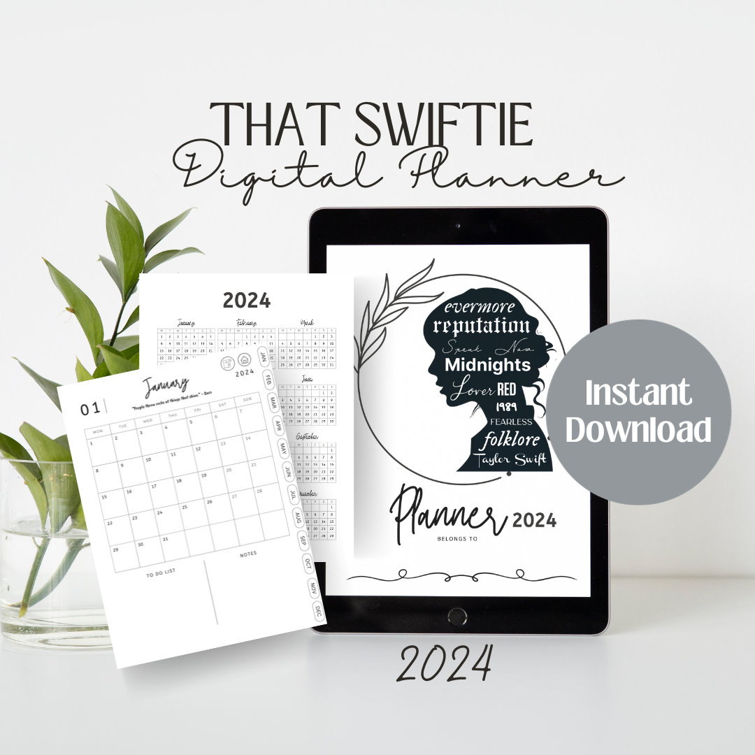 That Taylor Swiftie 2024 Digital Planner, Taylor Swiftie Pla - Inspire ...