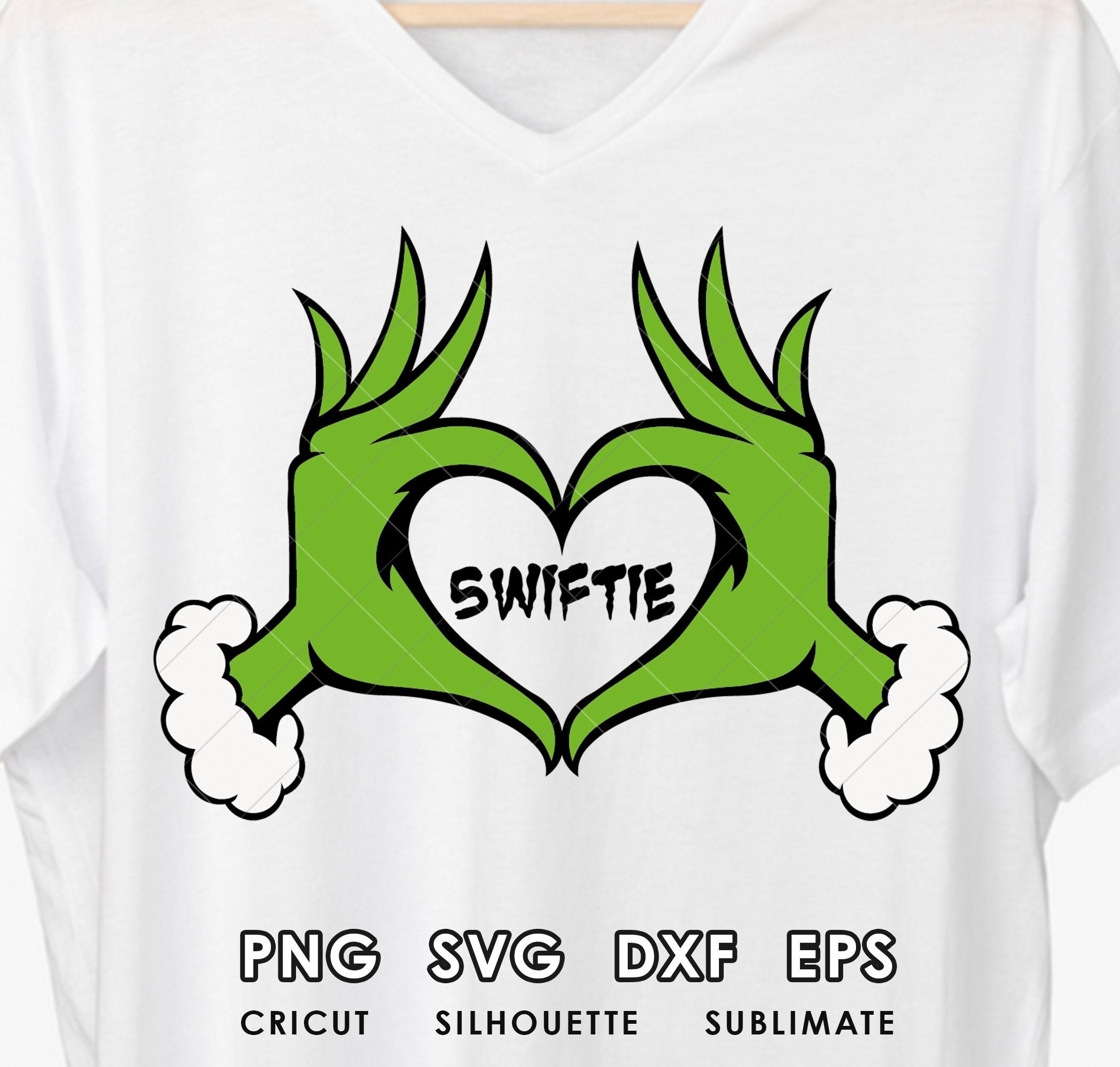 Swiftie SVG Grinch hands Love PNG - Merry Swiftmas Digital A | Inspire ...