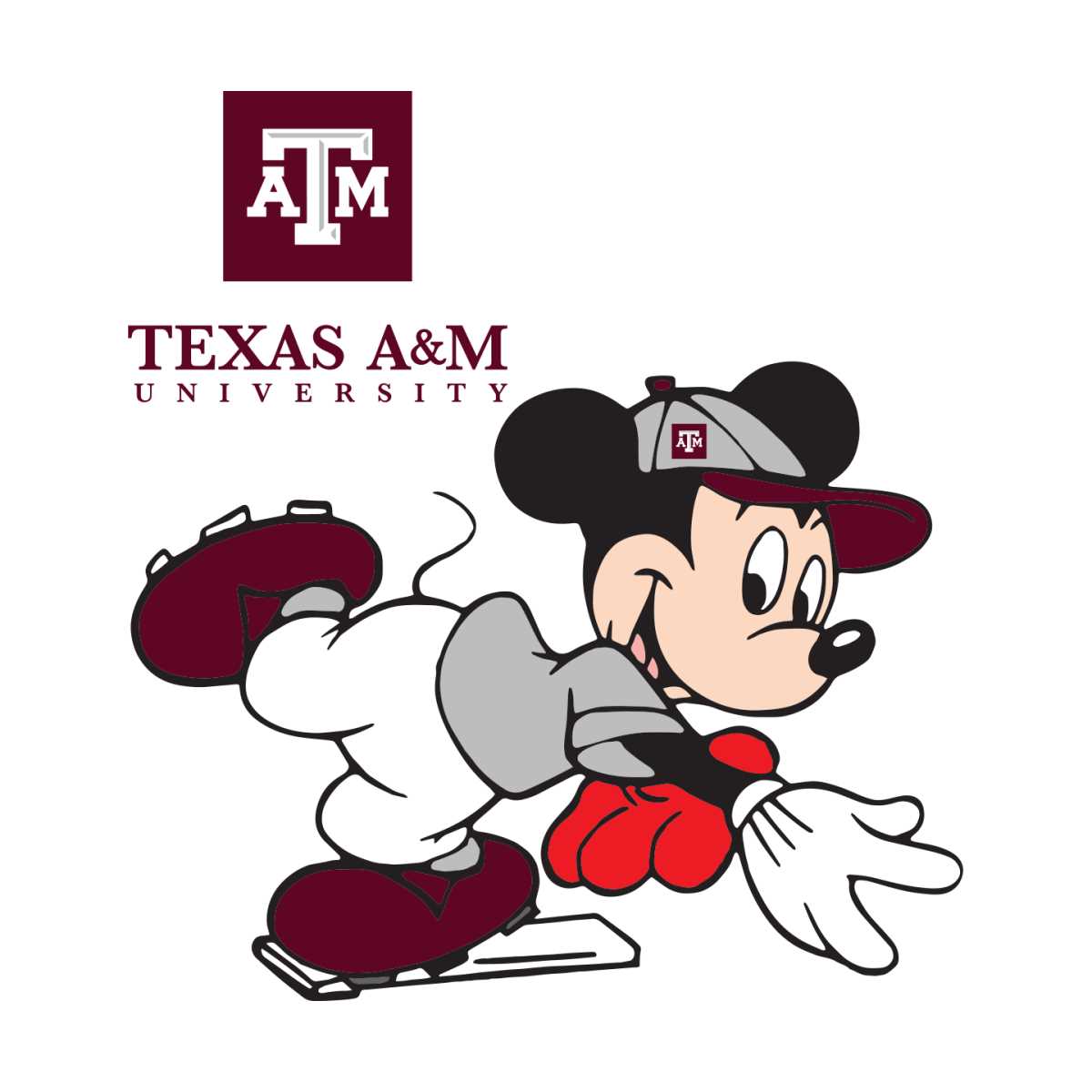 Texas A&M And Mickey Svg, Sport Svg, Texas A&M Svg, Football | Inspire ...