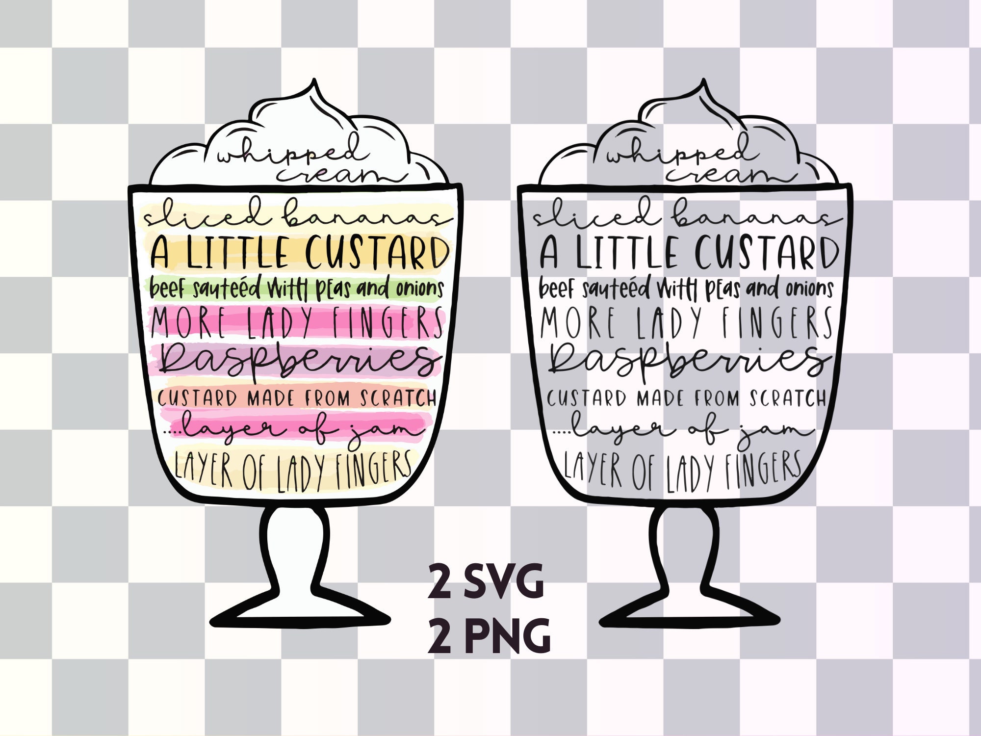 Friends English Trifle SVG Bundle 2 files, Rachels Trifle PN | Inspire ...