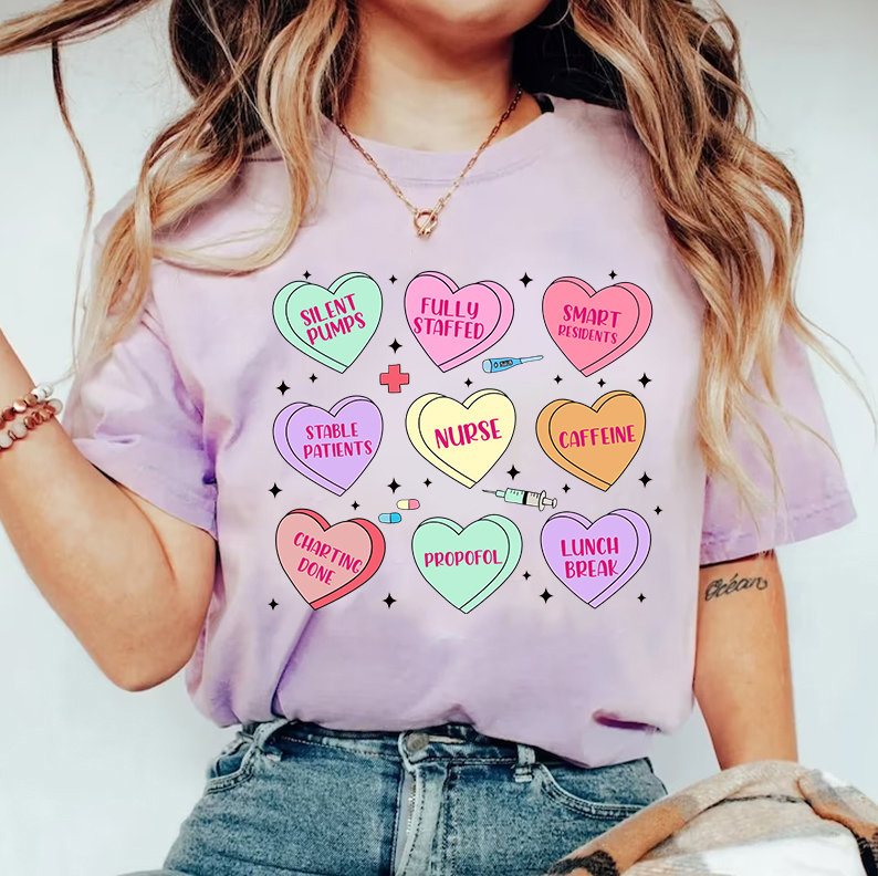 Valentine Nurse Candy Heart PNG, Nurse Conversation Hearts P - Inspire ...