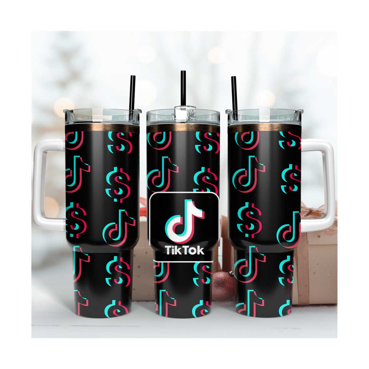Tiktok Logo 40Oz Tumbler Design - Inspire Uplift
