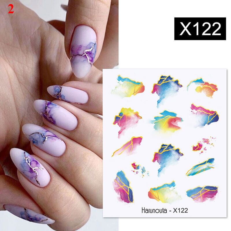 Nail Water Decals Stickers Wave Leaves Flower Butterfly Nail - Inspire ...
