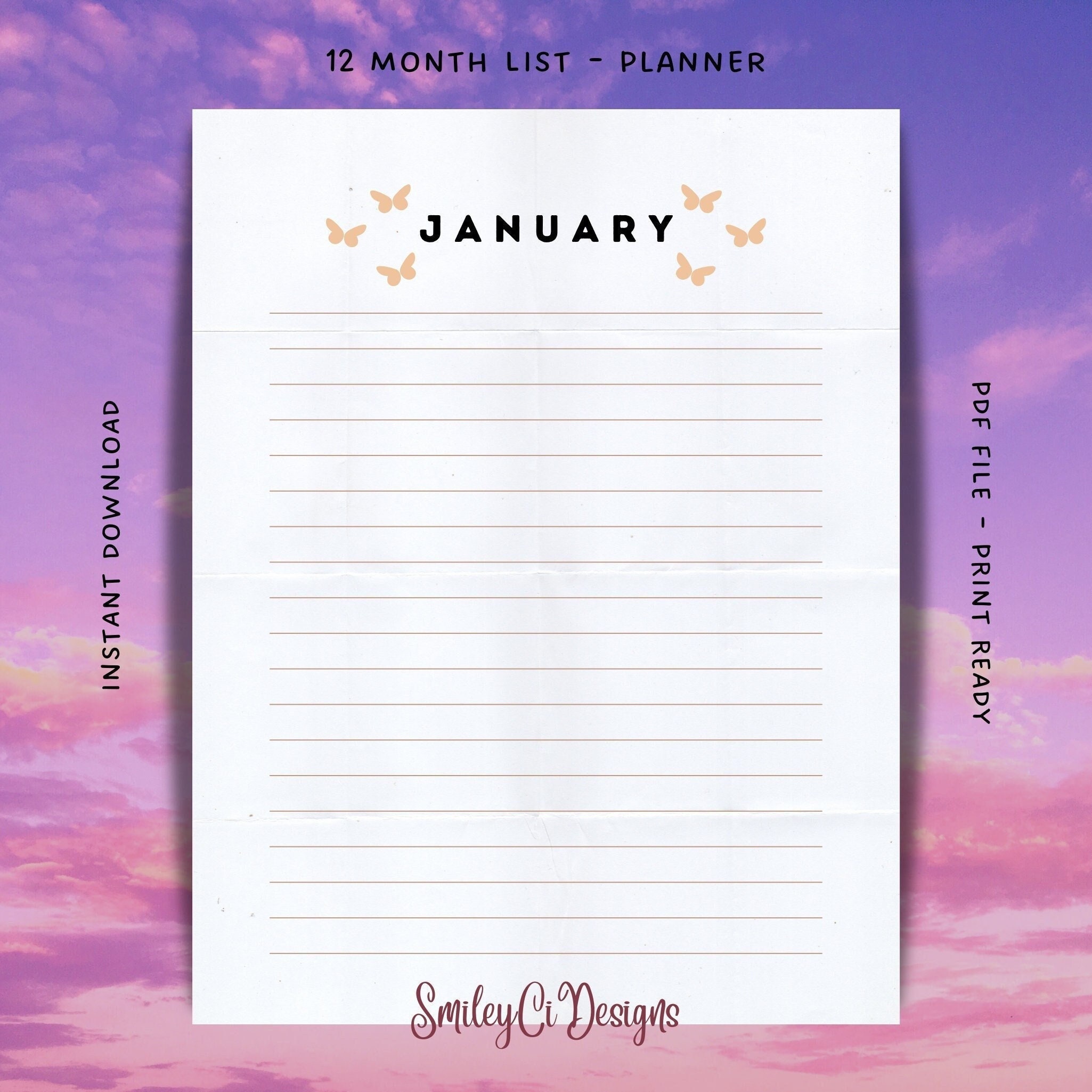 Butterflies , 12 Month Overview , Checklist , Tasks , Remind | Inspire ...