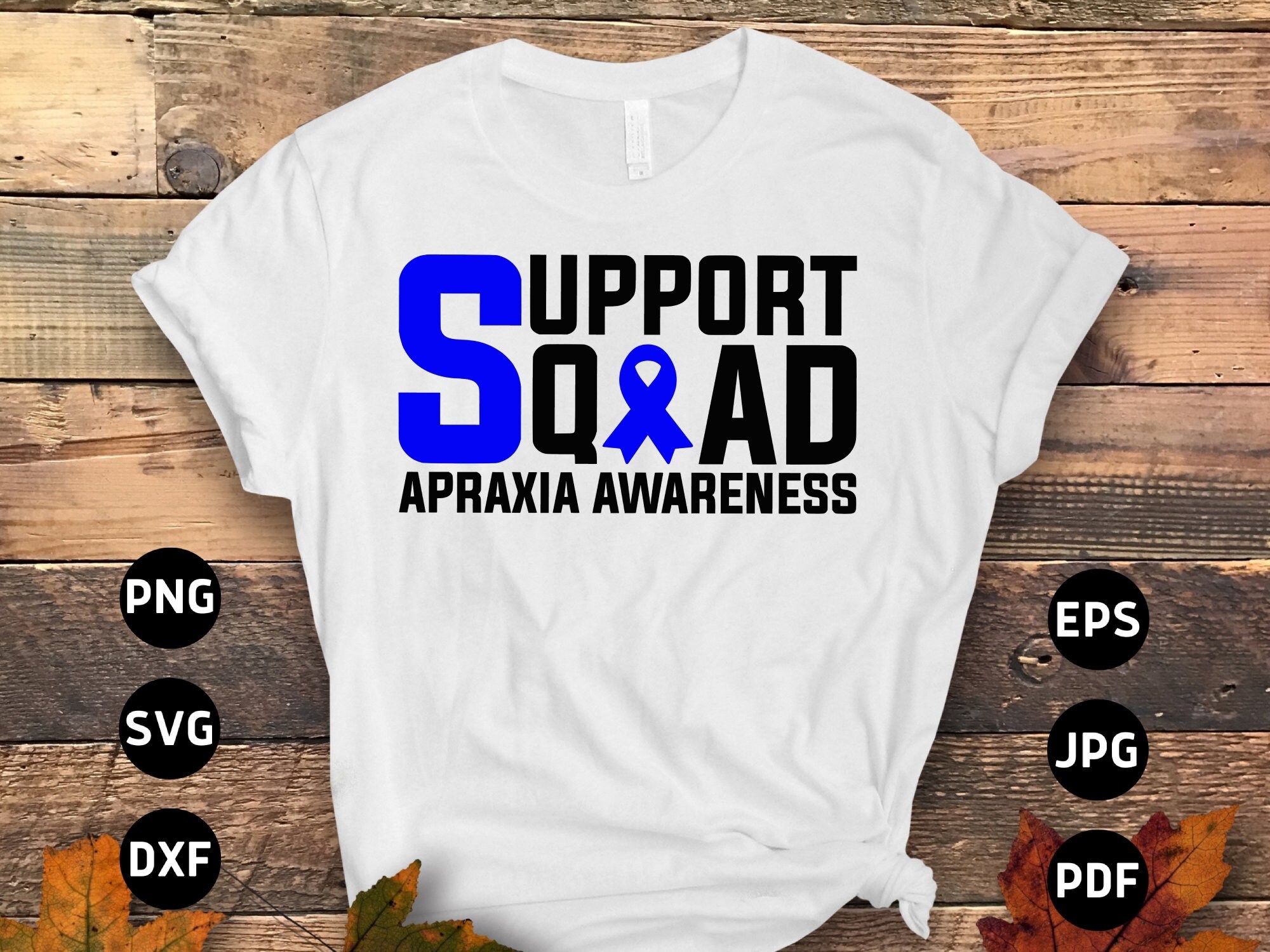 Apraxia Awareness Svg Png, Support Squad Svg, Blue Ribbon Sv | Inspire ...