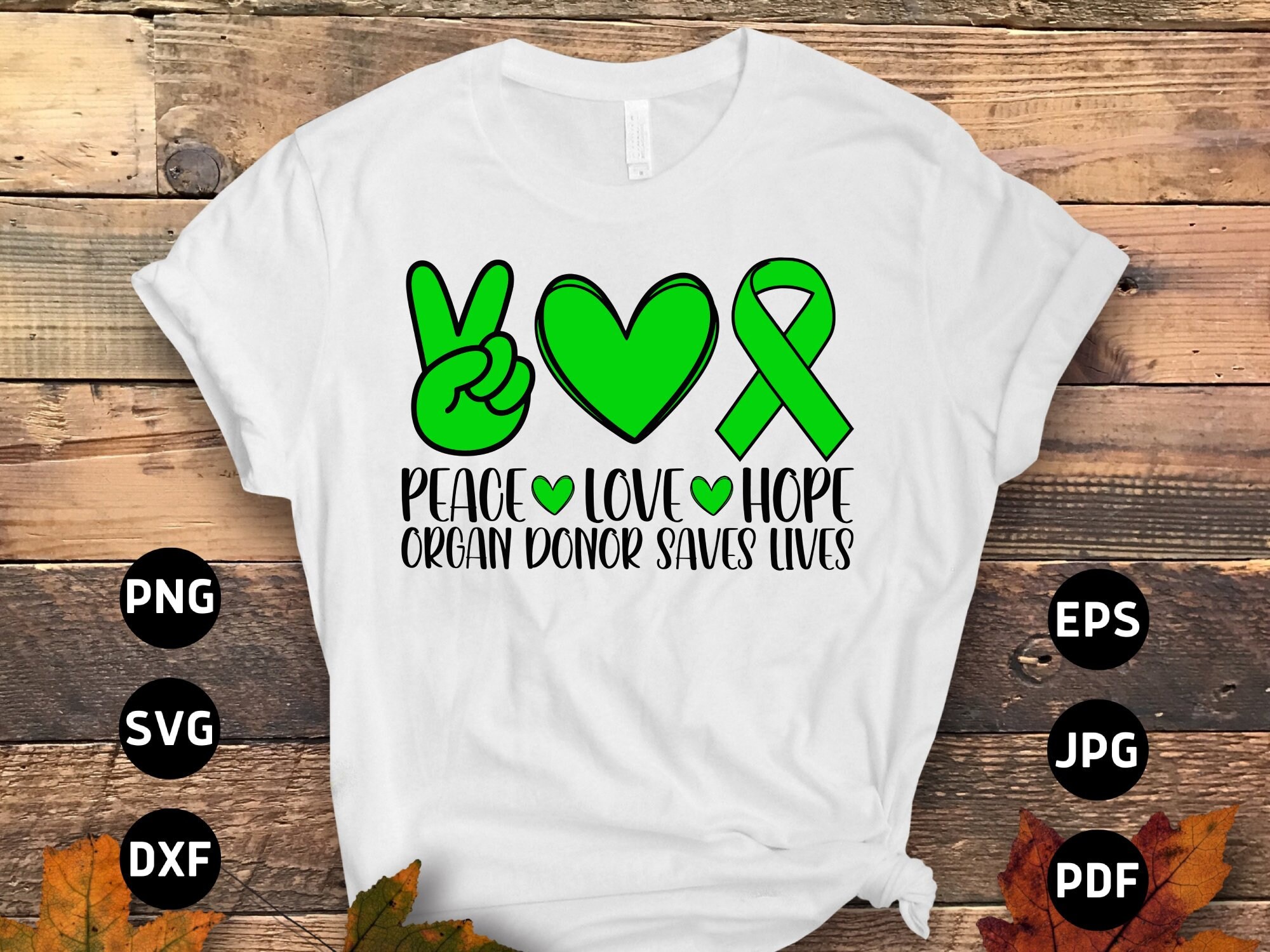 Organ Transplant Awareness Svg Png, Peace Love Hope Svg, Org | Inspire ...