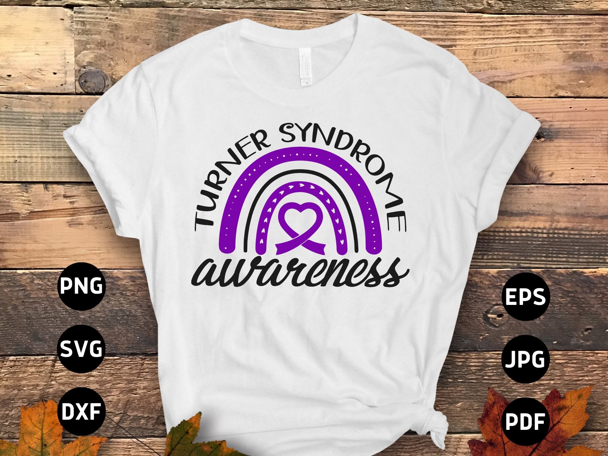 Turner Syndrome Awareness Purple Rainbow Svg Png, Turner Syn | Inspire ...