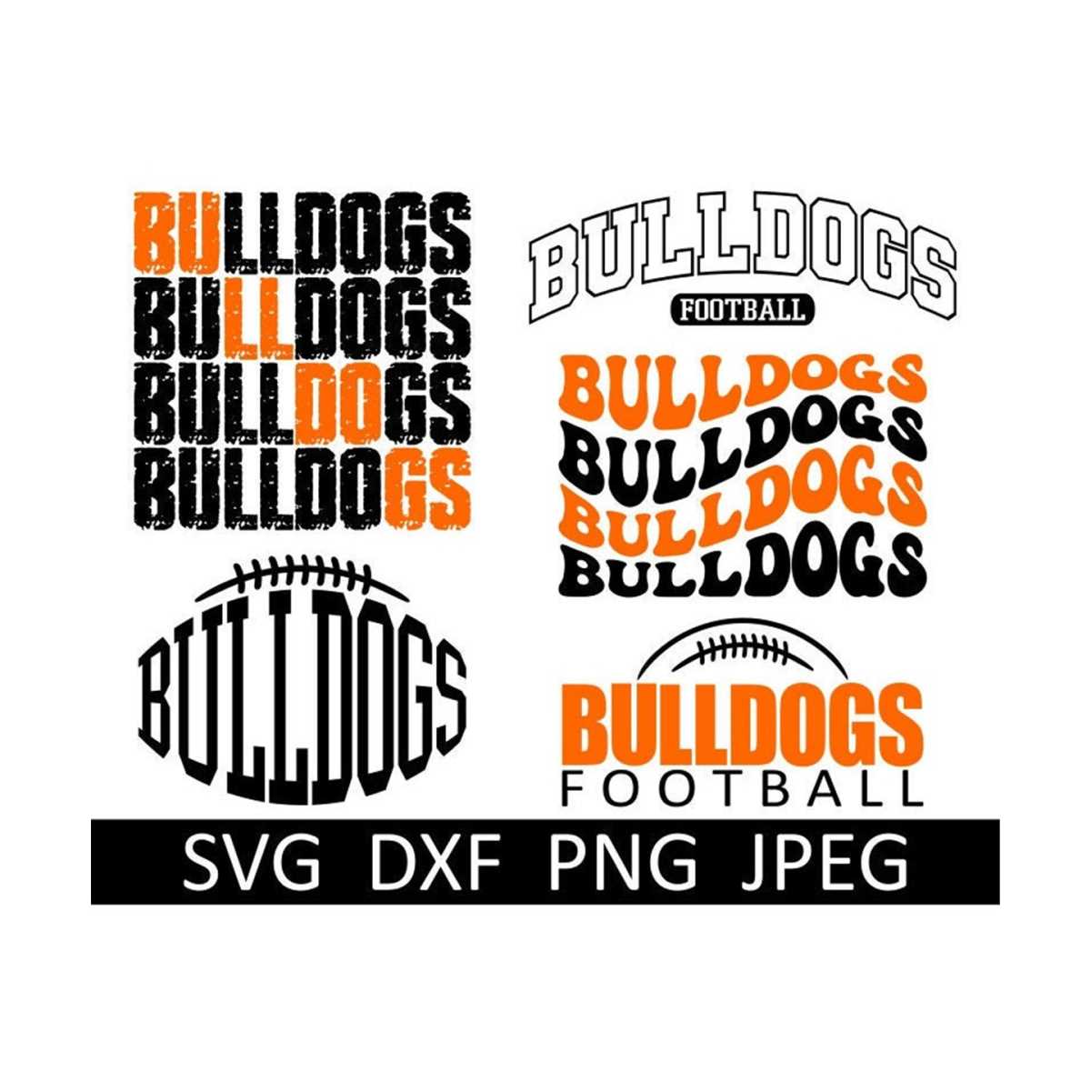 Bulldogs SVG Bundle, Bulldogs PNG Bundle, Orange, Digital Do | Inspire ...