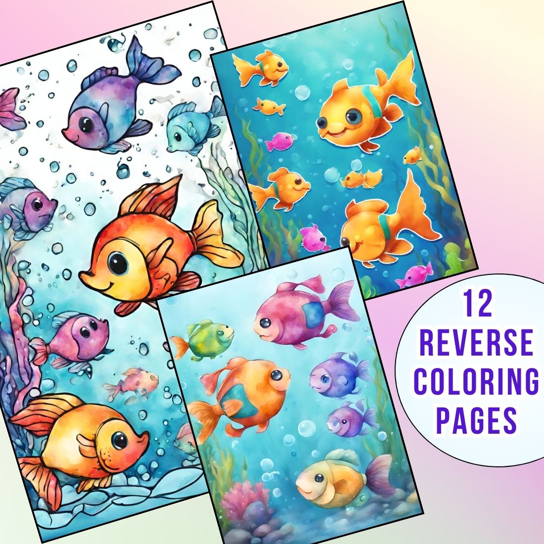 12 Fun and Educational Reverse Coloring Pages Featuring Cute | Inspire ...