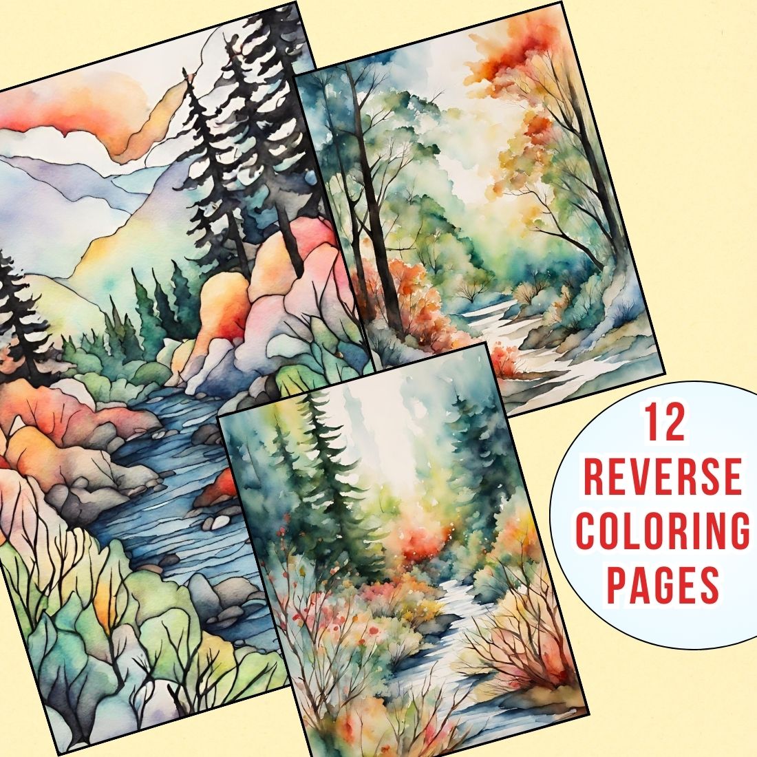 12 Stunning Nature Scenes Await Your Colors! Reverse Colorin | Inspire ...