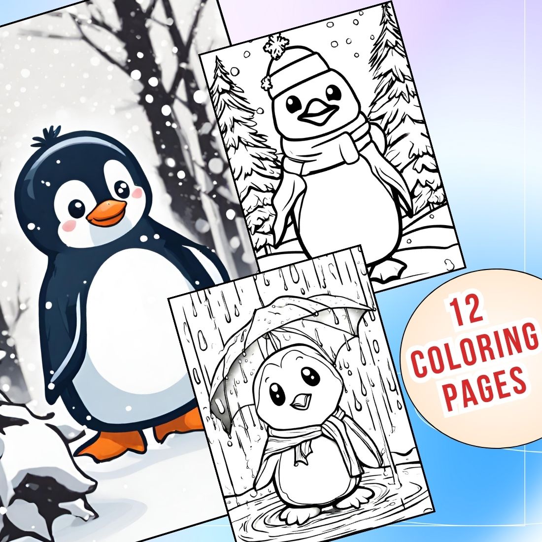 12 Cute Penguins Coloring Pages | Color Your Way to a Winter | Inspire ...