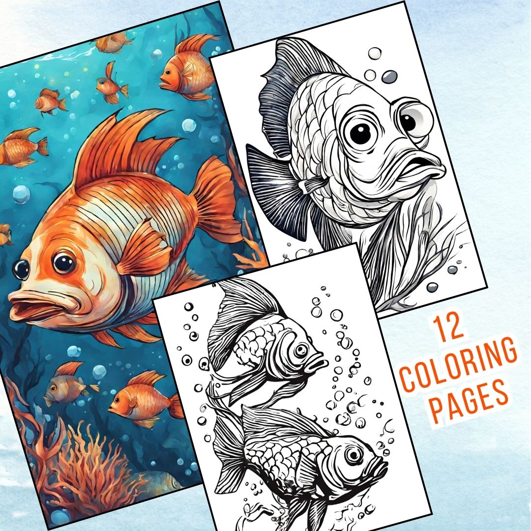 12 Printable Fish Coloring Pages for Kids - Perfect for Clas | Inspire ...