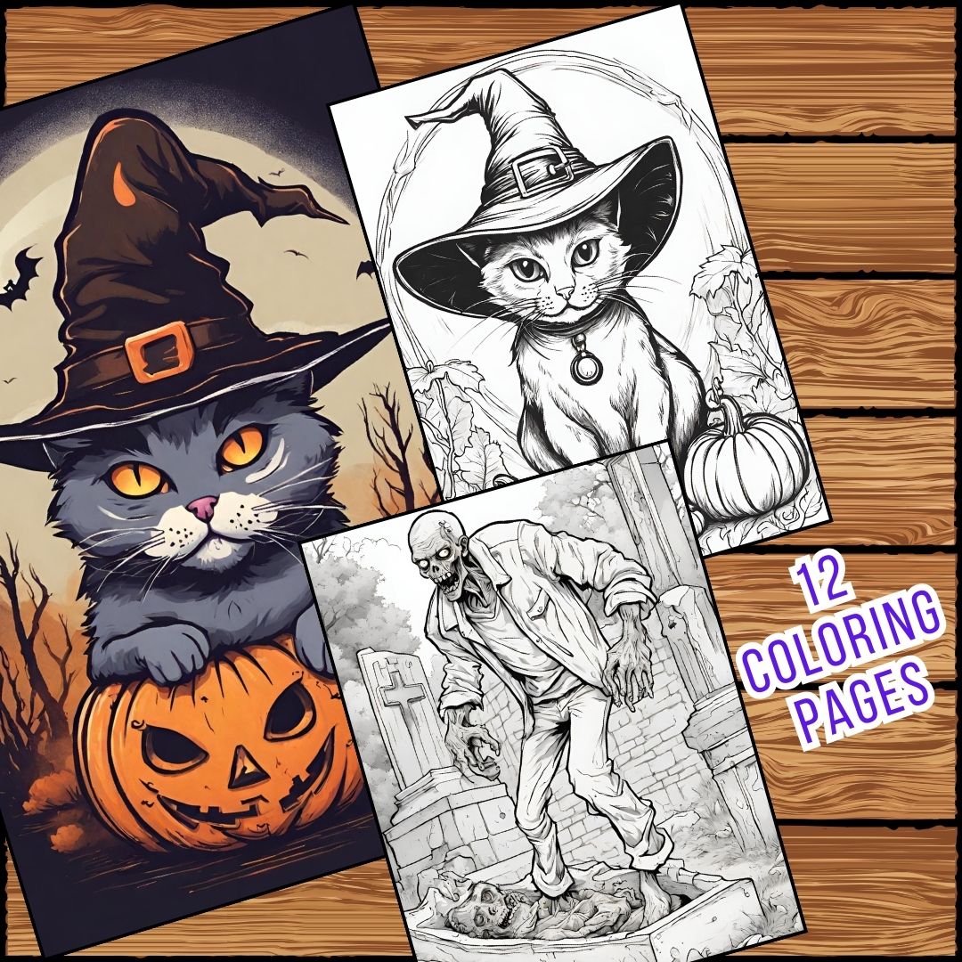 12 Fun and Scary Halloween Coloring Pages for All Ages | Inspire Uplift
