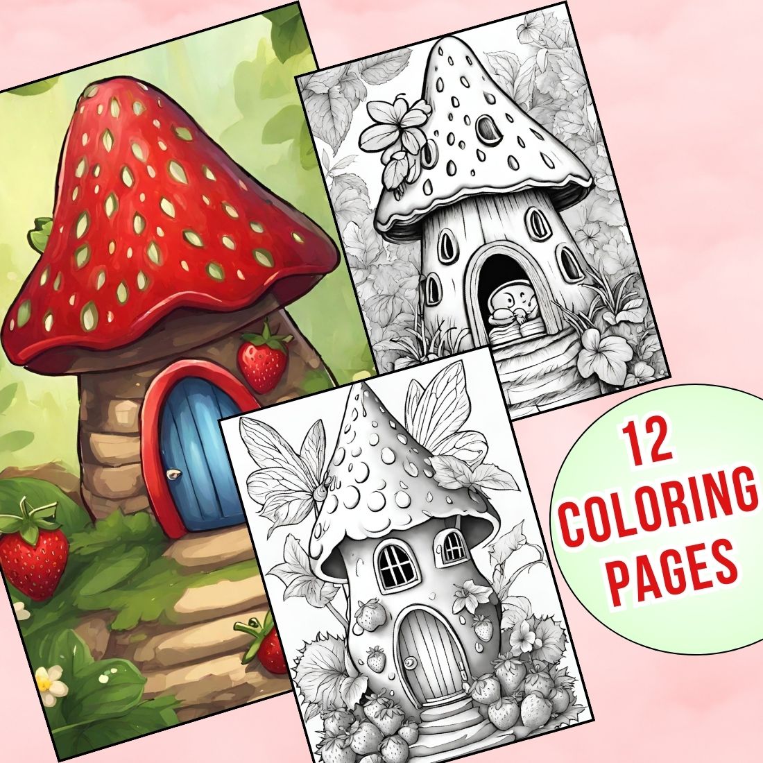Enchanting Strawberry House Coloring Pages for Kids | Spark - Inspire ...