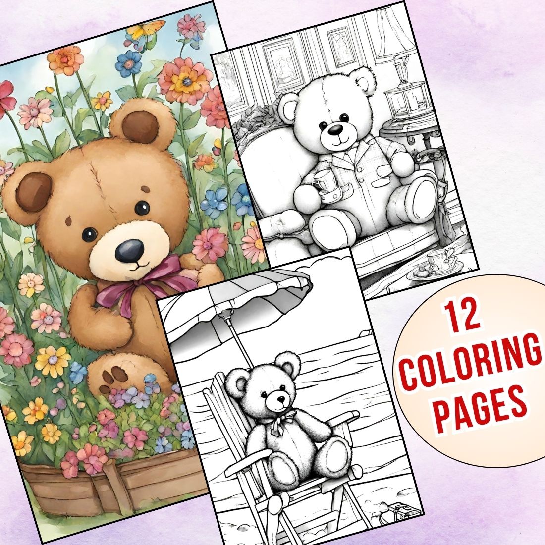 Printable Teddy Bear Coloring Pages for Every Mood! Stress-F | Inspire ...