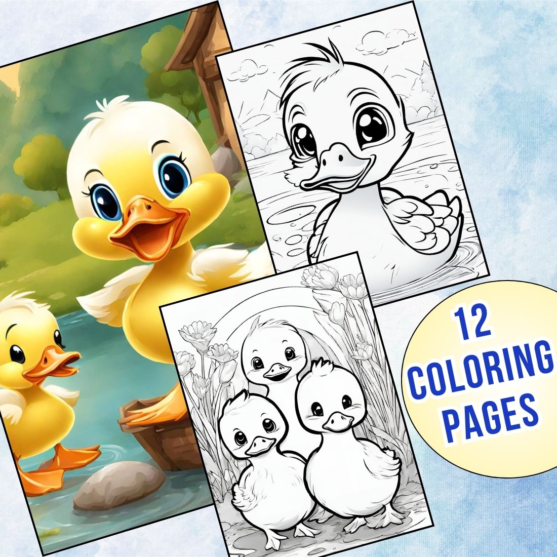 12 Cute Duckling Coloring Pages for Kids | Fun Activity Shee - Inspire ...
