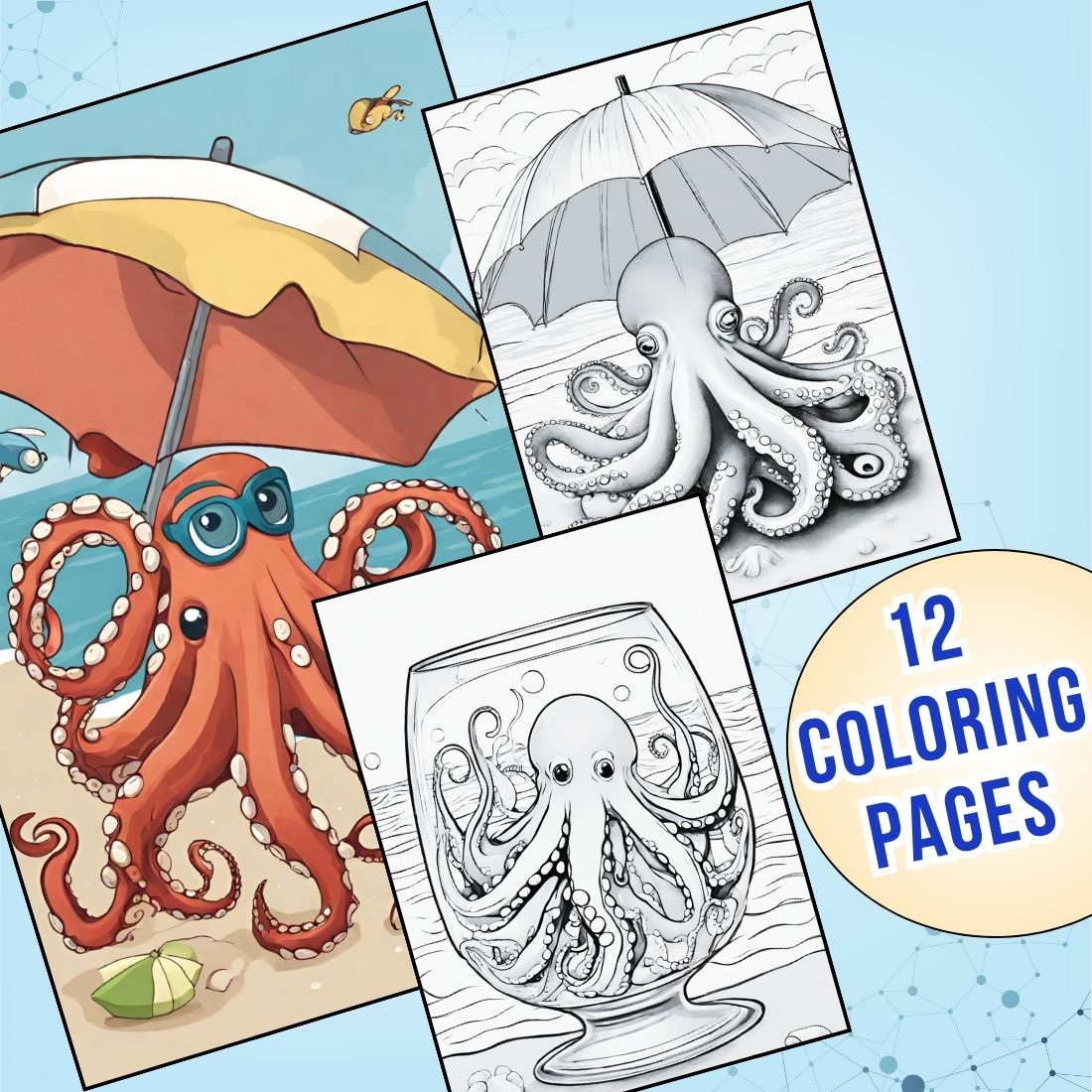 12 Stunningly Realistic Octopus Coloring Pages for Adults an | Inspire ...