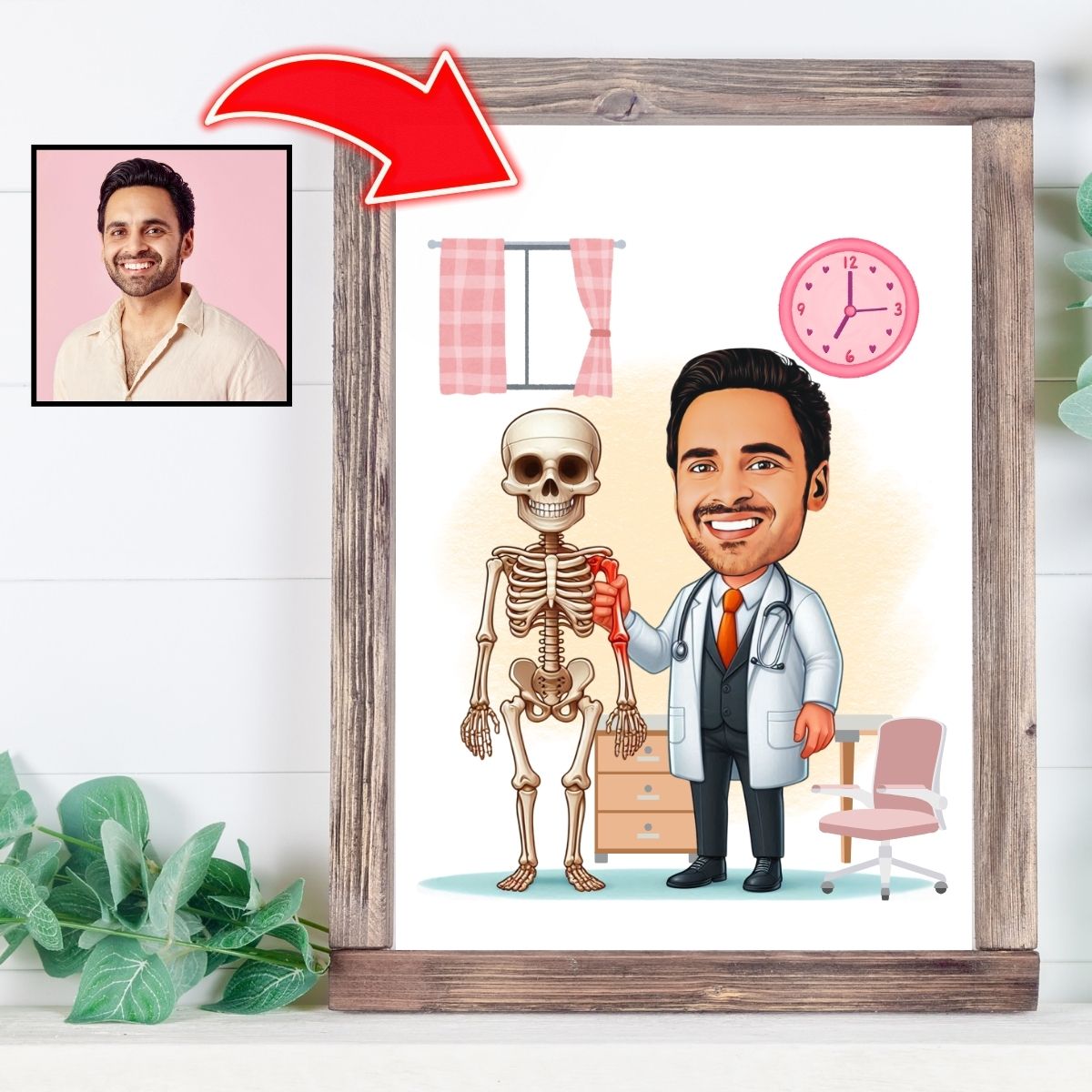 Personalized Orthopedic Doctor Cartoon Portrait, Doctor Cari | Inspire ...