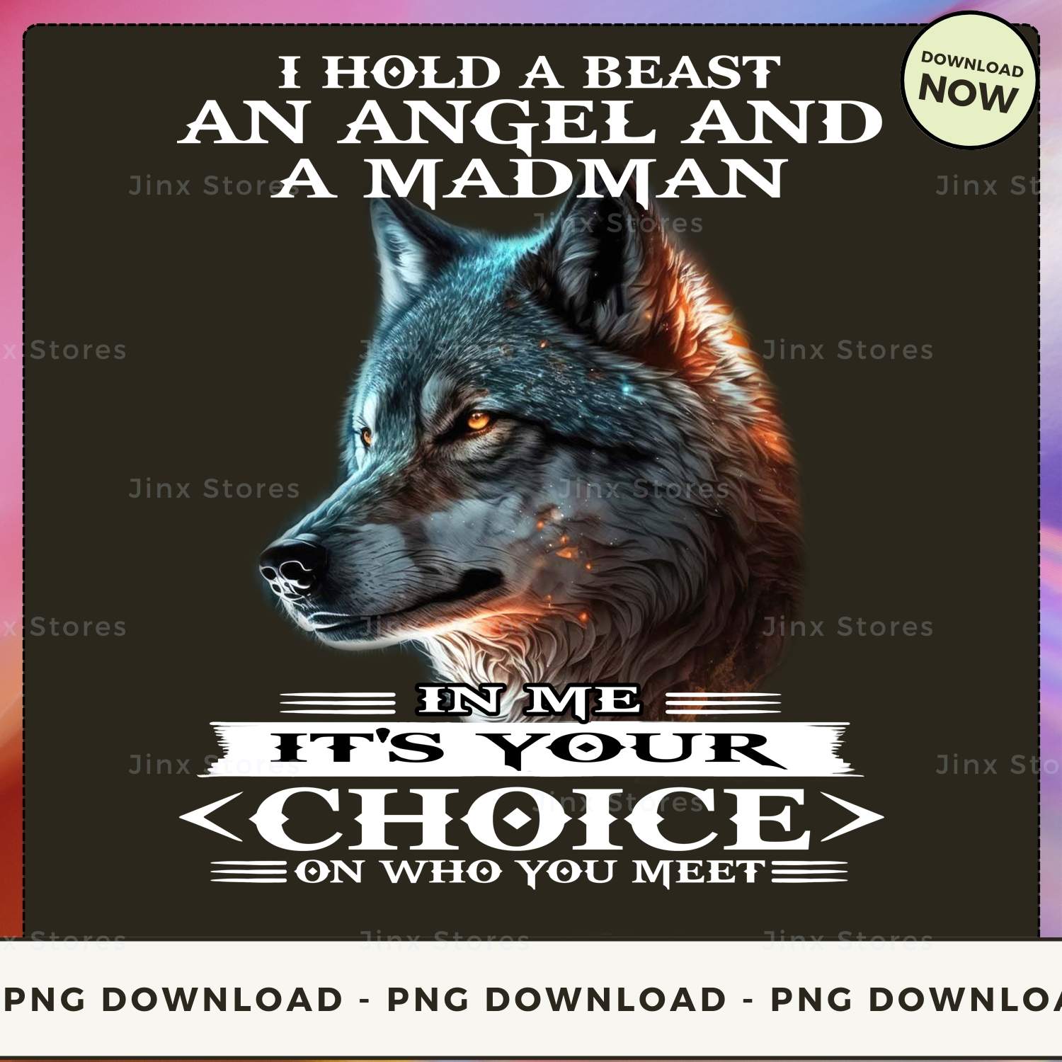 PNG Digital Design - I hold a beast an angel and a madman in | Inspire ...