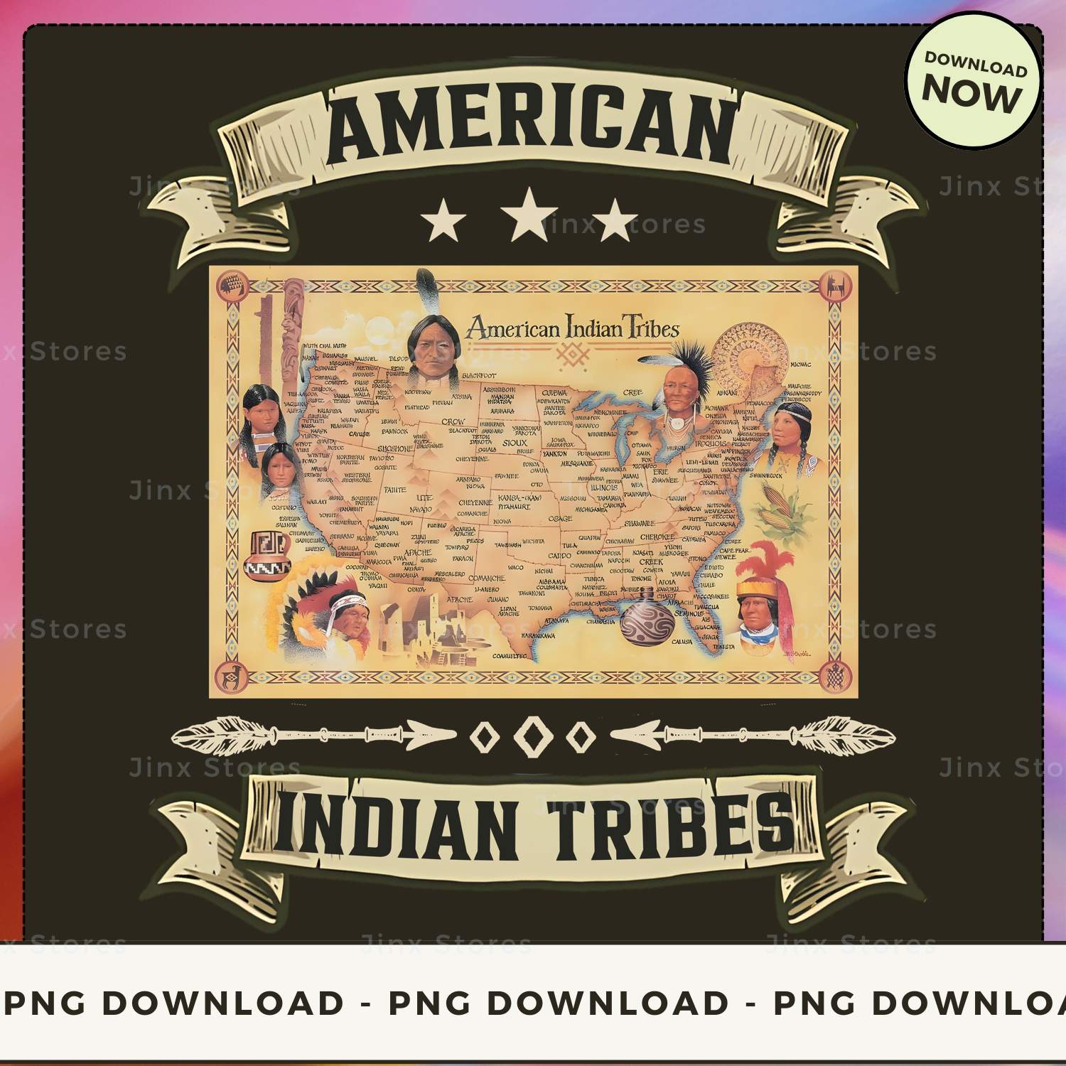 PNG Digital Design - American Indian Tribes Map PNG Downloa | Inspire ...